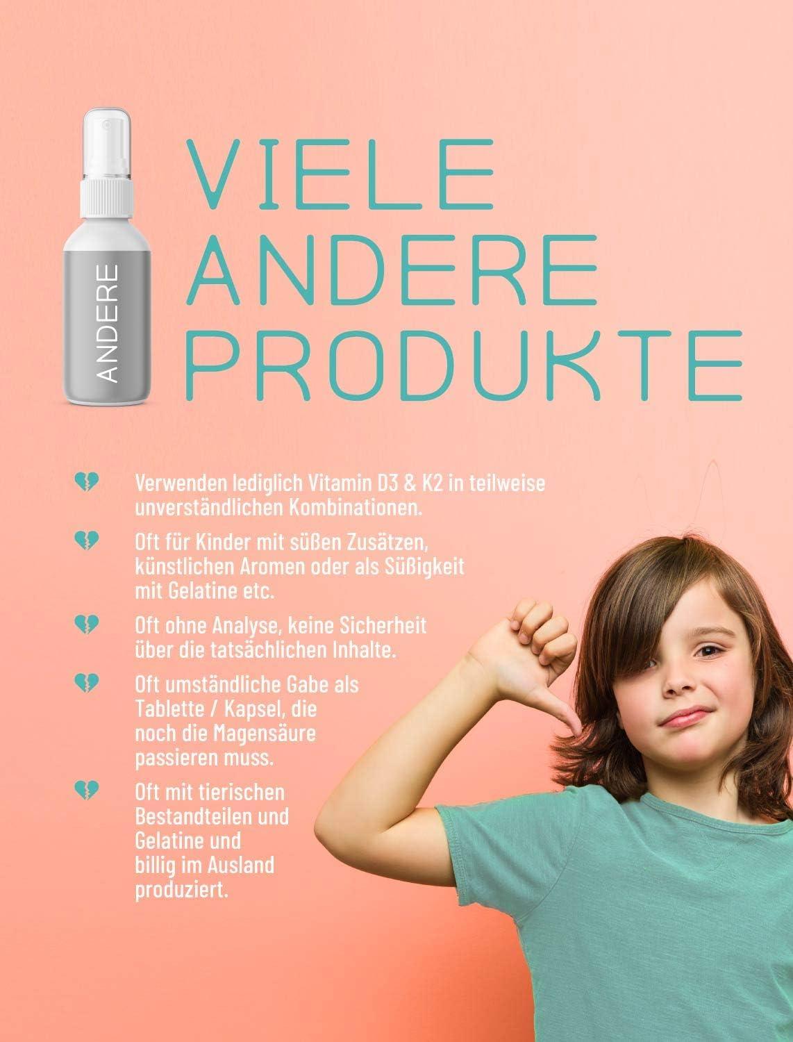 Little WoW Vegan Vitamin D3 K2 Spray for Kids | Immune Support | 180 ...