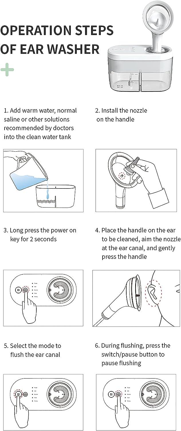 Electric Ear Wax Removal Tool with 4 Clean Modes and Sewage System ...