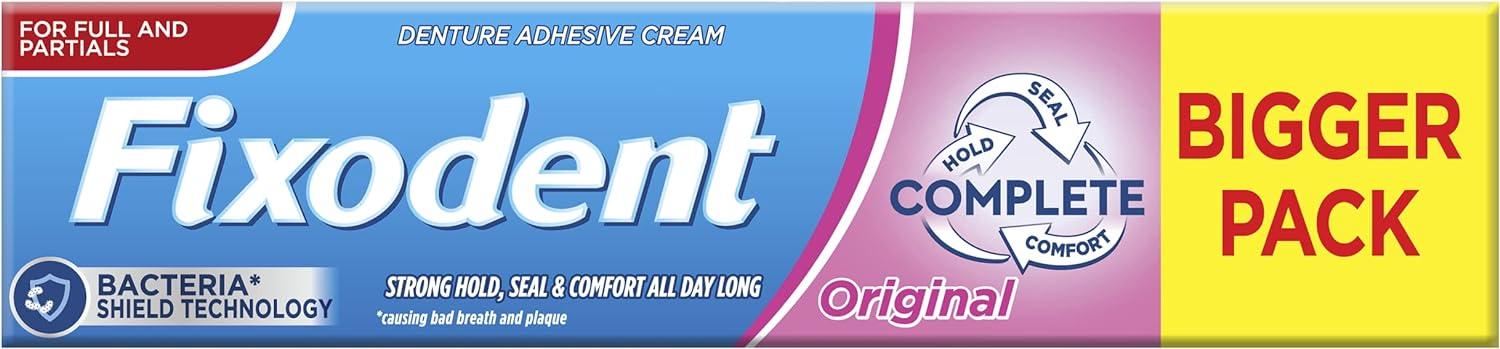 65g Fixodent Complete Denture Adhesive Cream - 10X Stronger Hold ...