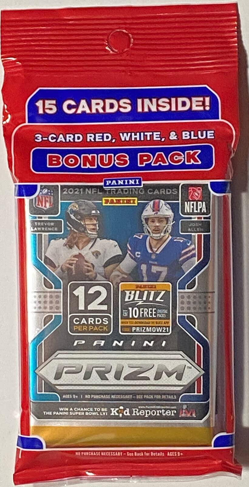 2021 Panini Prizm Football Cello Pack Plus Bonus Pack (15 Total Cards ...