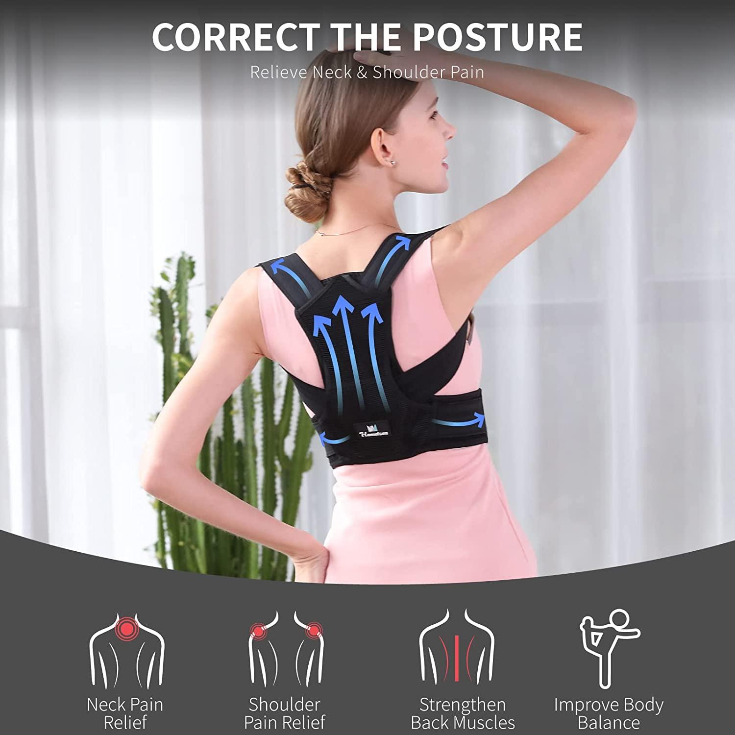 Hameisen Posture Corrector for Women and Men - Upper Back Straightener ...