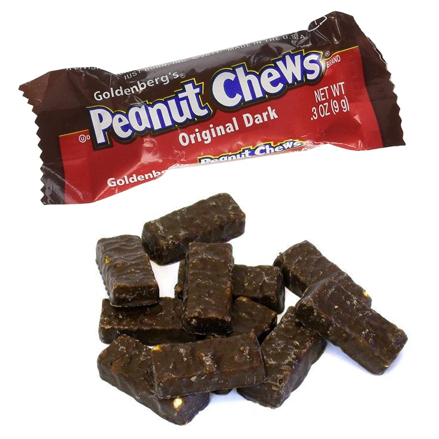 Peanut Chews Original Dark Chocolate Bite Size - 100 Count Tub ...