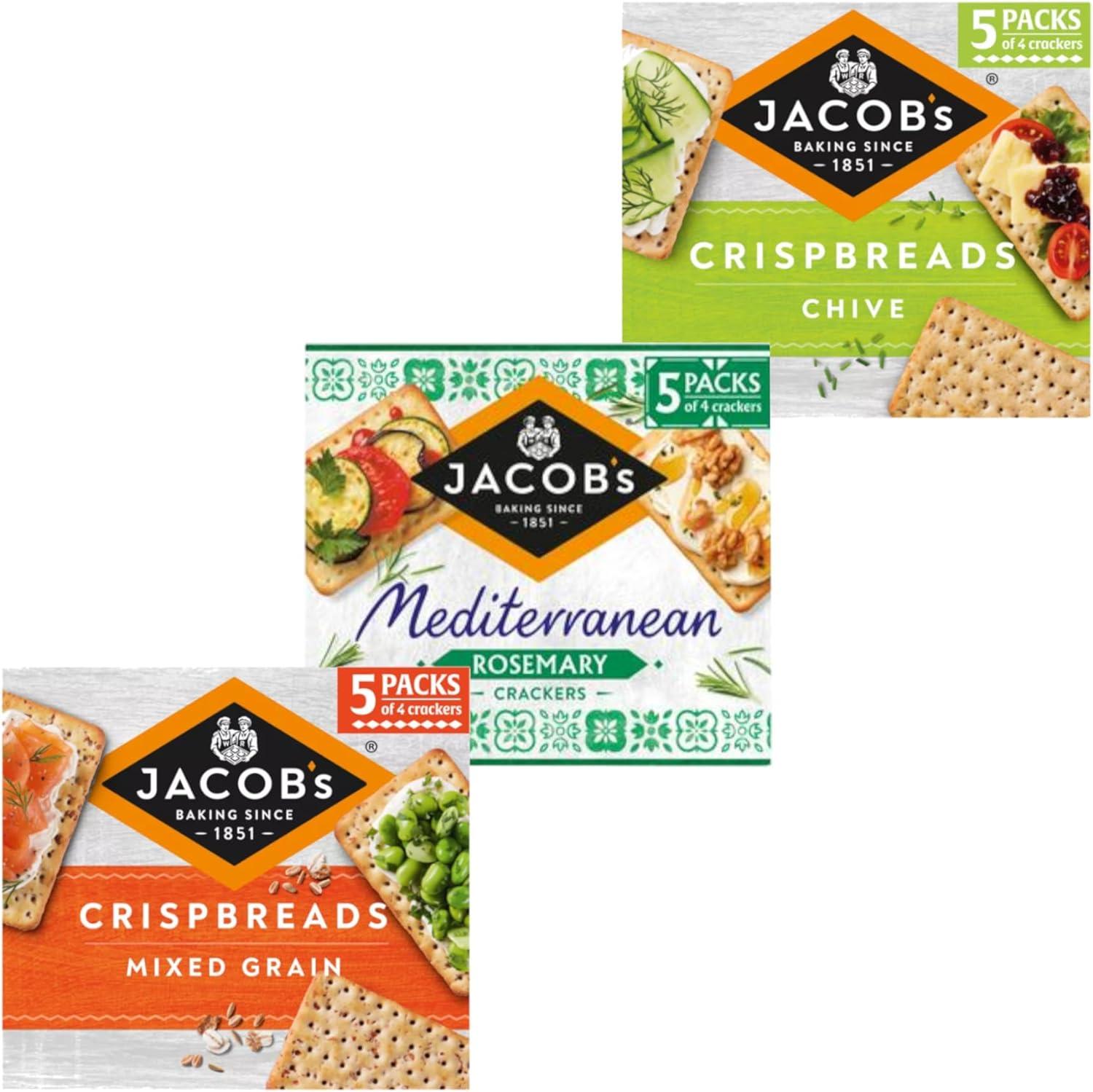 Oven Baked Crispbreads and Cracker Variety Pack - 3 Delicious Flavours ...