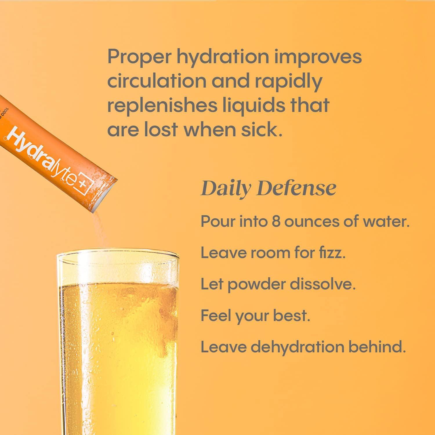 HydraLyte Electrolytes Plus Immunity - Low Sugar Citrus Rehydration ...