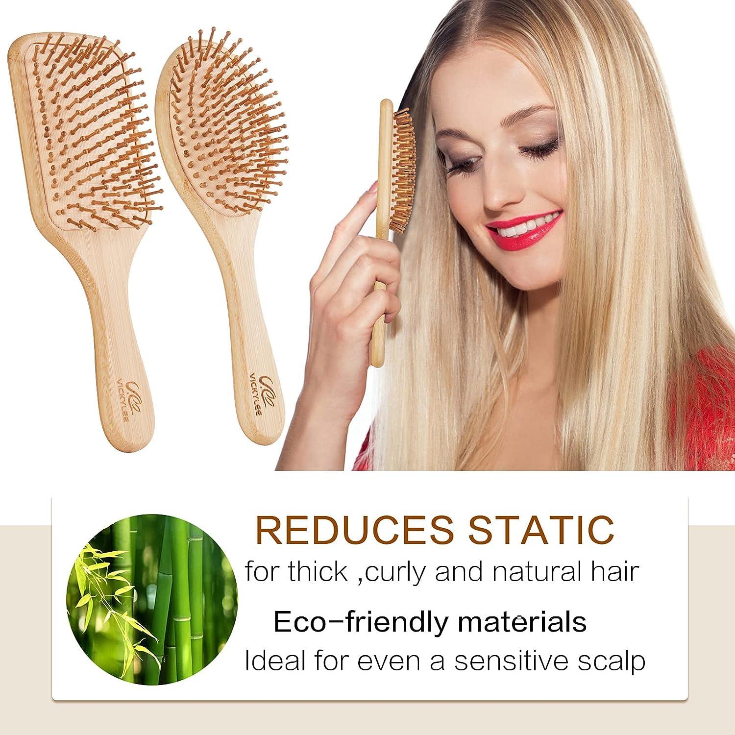 VICKYLEE 2PCS Large Natural Wooden Bamboo Hair Combs Set for Men and ...