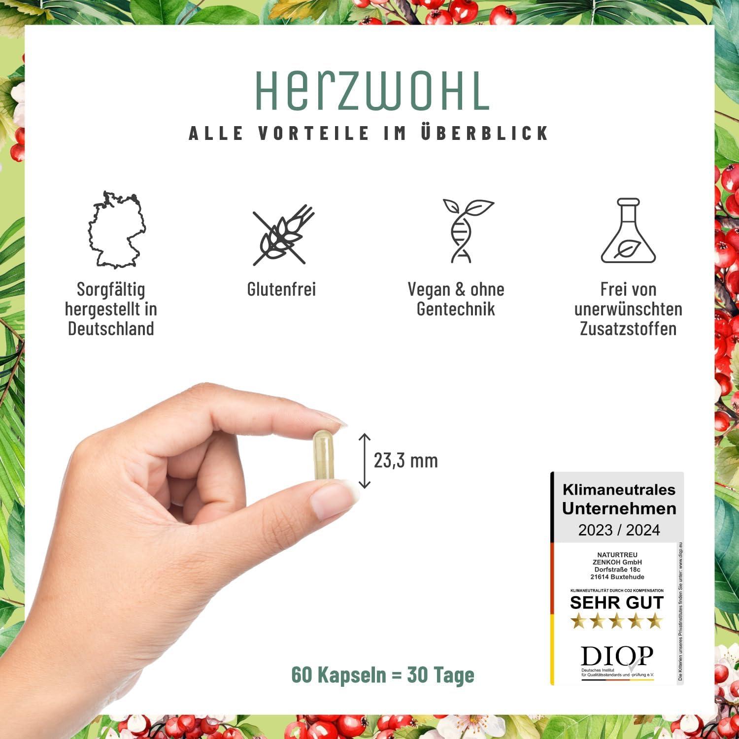 NaturTreu Herzwohl - Holistic Heart Complex with Hawthorn Arjuna ...