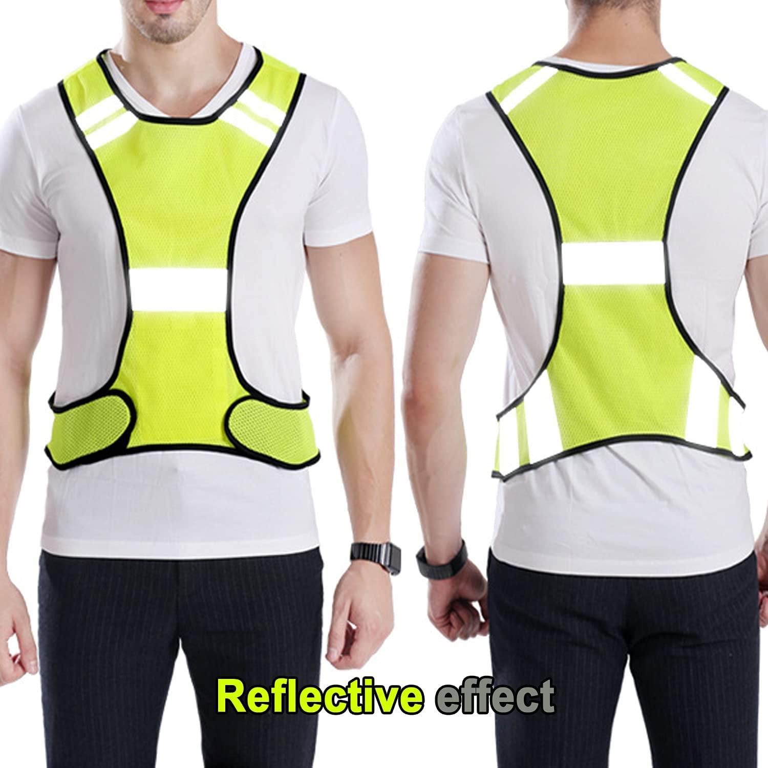 High Visibility Reflective Night Running Vest | Adjustable Strap ...