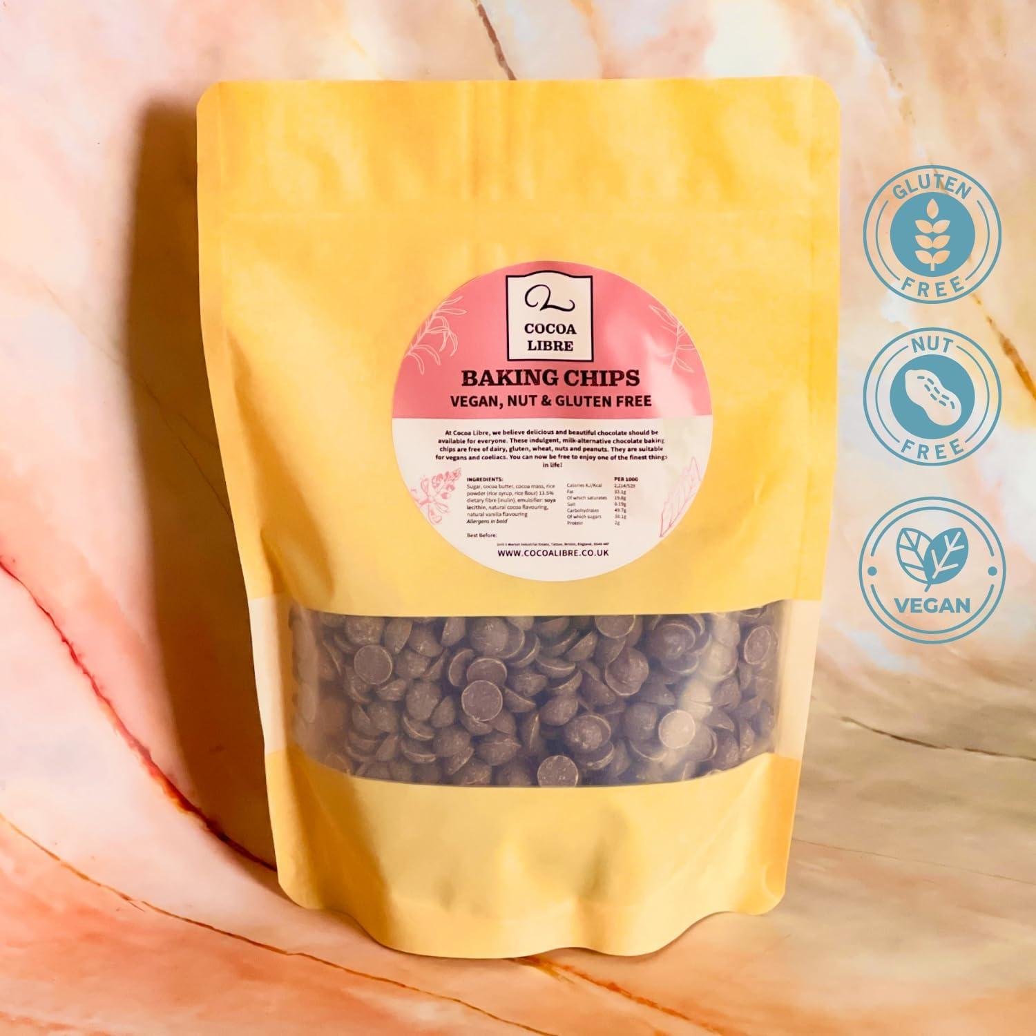 Vegan Cooking/Baking "Milk" Chocolate Chips 500g | Nut Free | Dairy ...