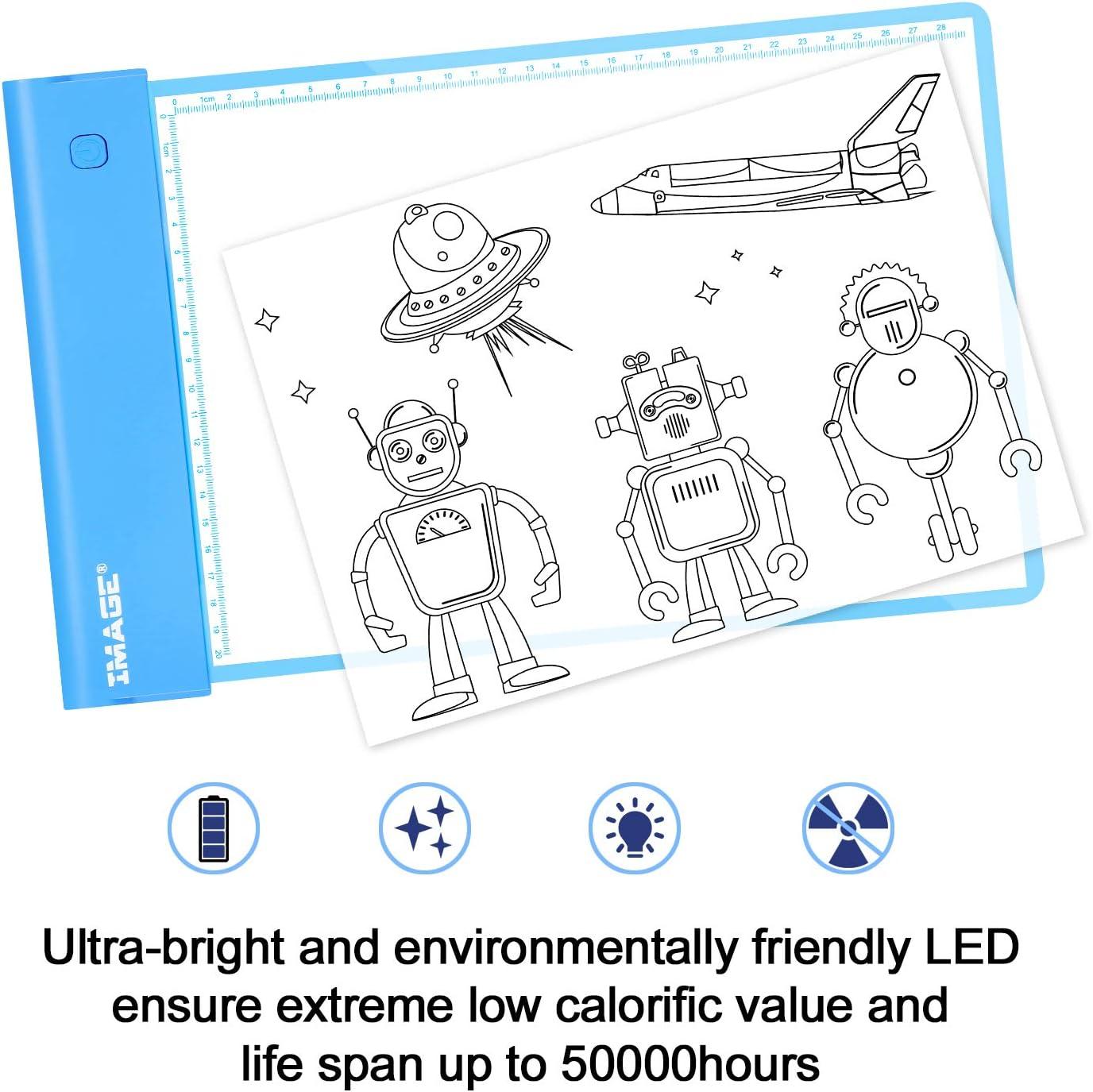 Light Up Tracing Pad Blue - Drawing Tablet for Kids with 10 Traceable ...