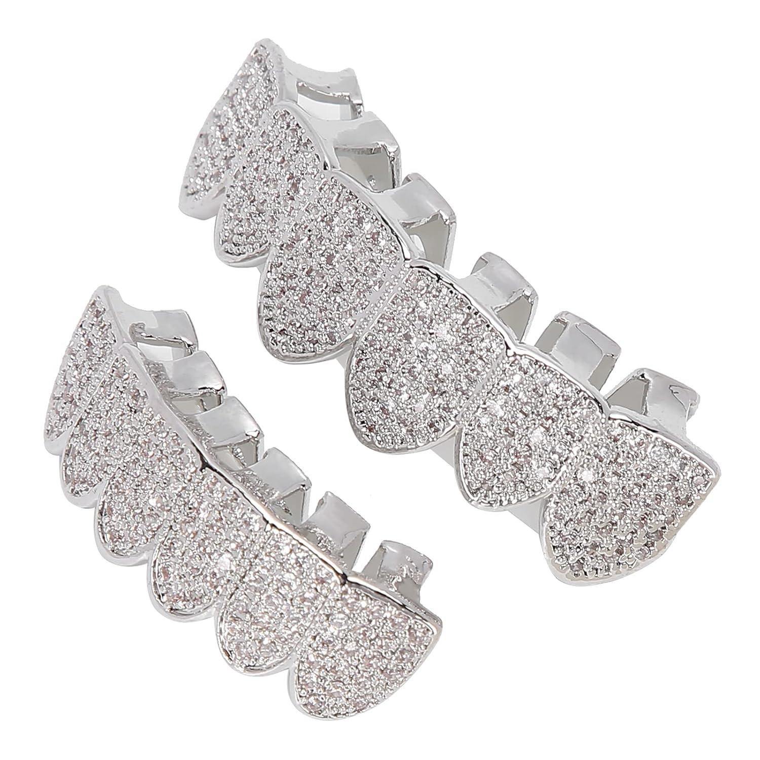 Shop Cold Plated Copper Grillz - Bling Teeth Decoration for Halloween ...