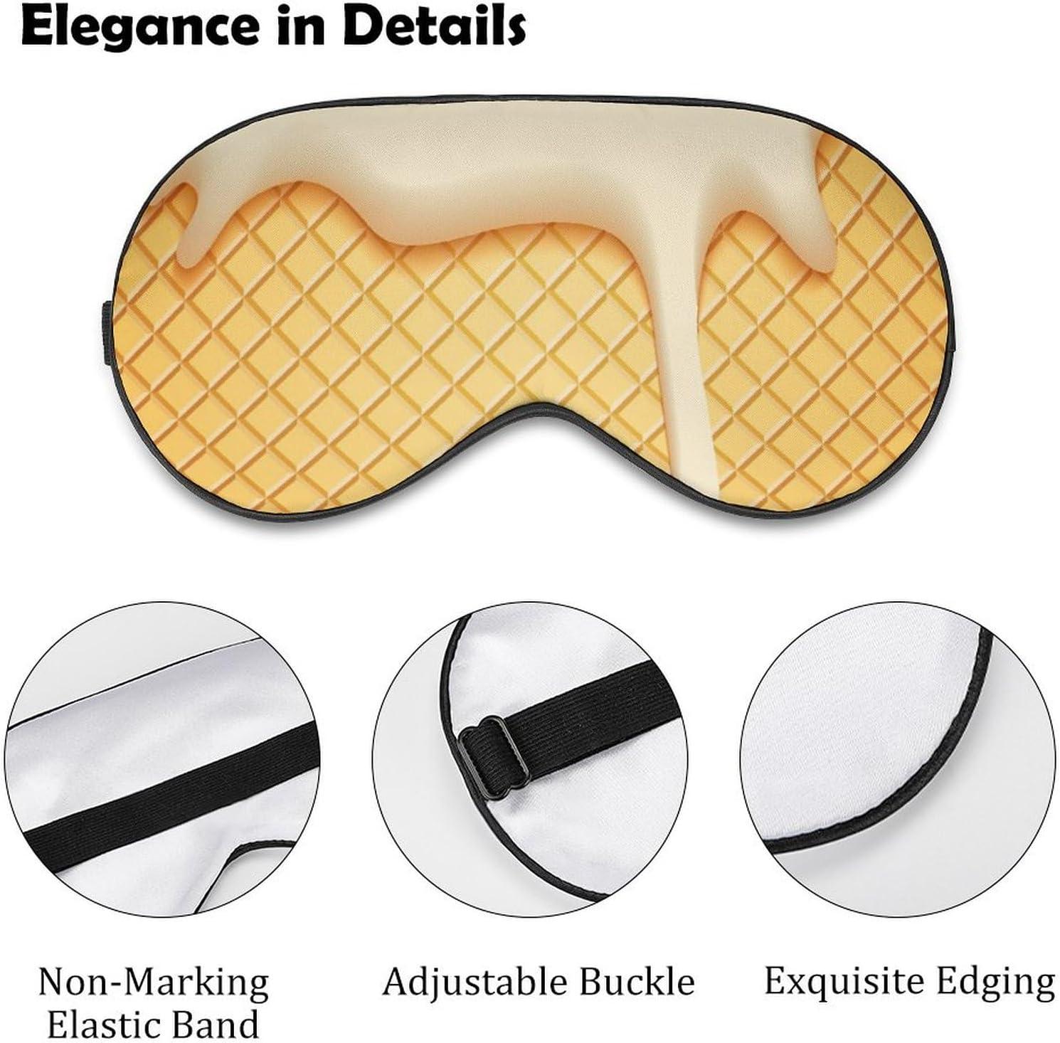 Soft Blackout Eye Mask for Sleeping - Adjustable Straps & Yellow Ice ...