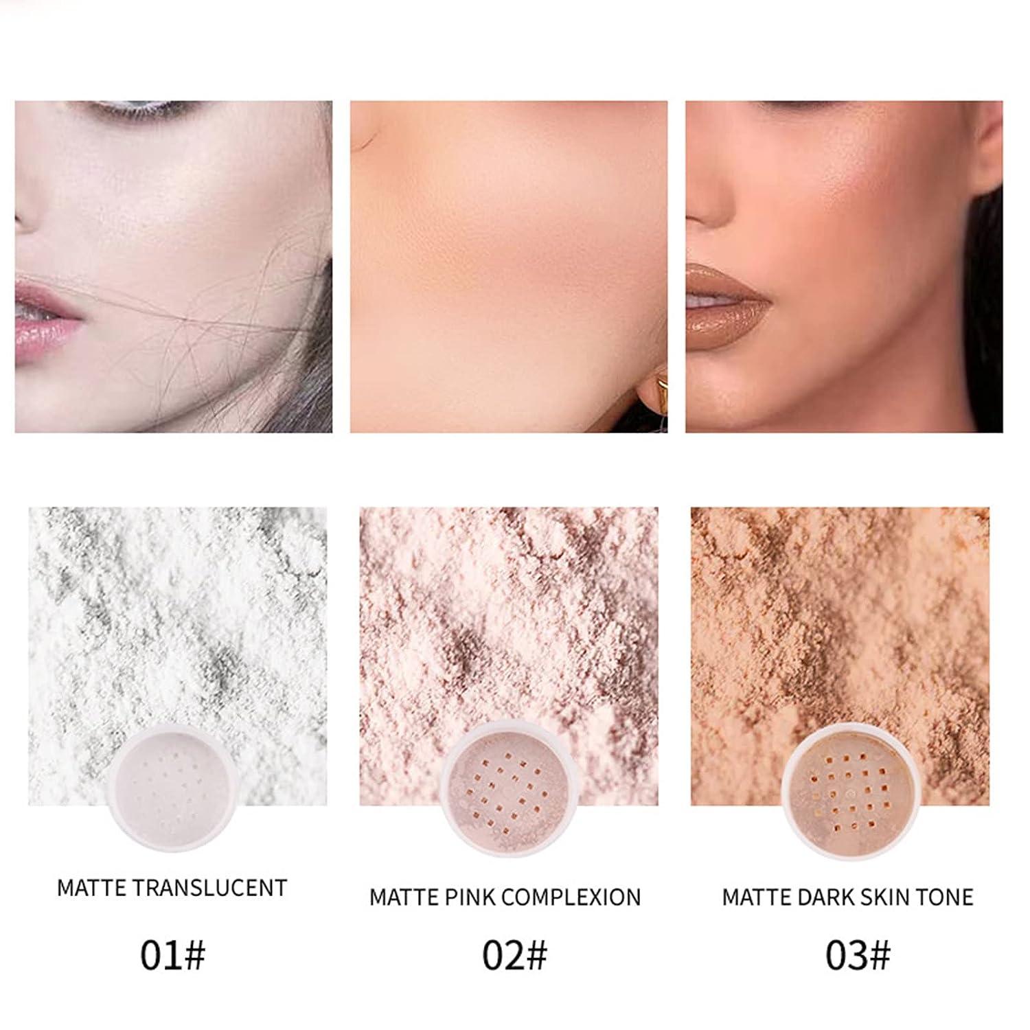 Oil Control Face Pressed Powder - Natural Matte Smooth Setting Powder ...