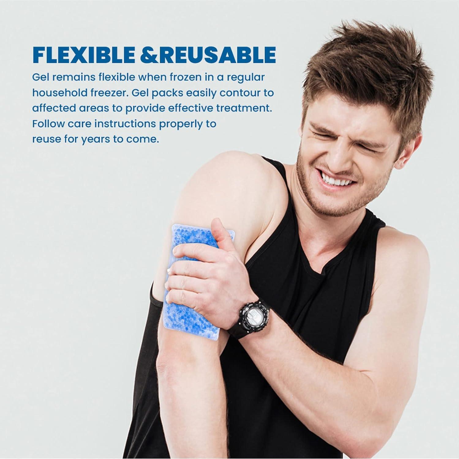 Reusable Gel Ice Packs (2 Pack) Hot & Cold Therapy for Injuries ...
