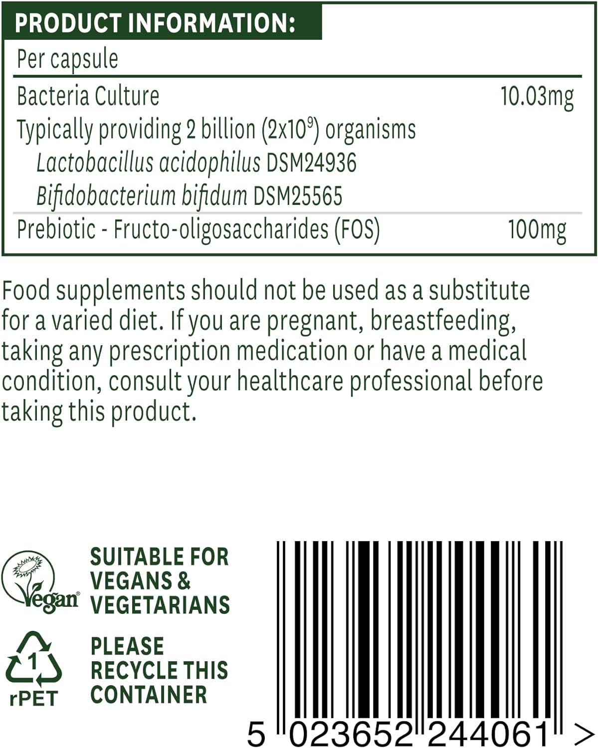Natures Aid Microbiotic Complex | L.Acidophilus, Bifidus, FOS | Vegan | 60 Capsules | Buy Now ...
