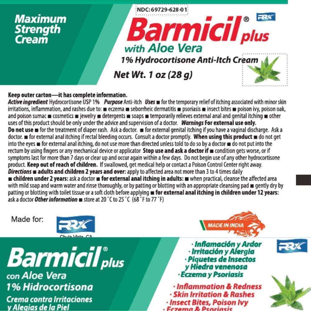 Barmicil Plus Cream 1 oz Tube - Maximum Strength Anti-Itch with Aloe ...
