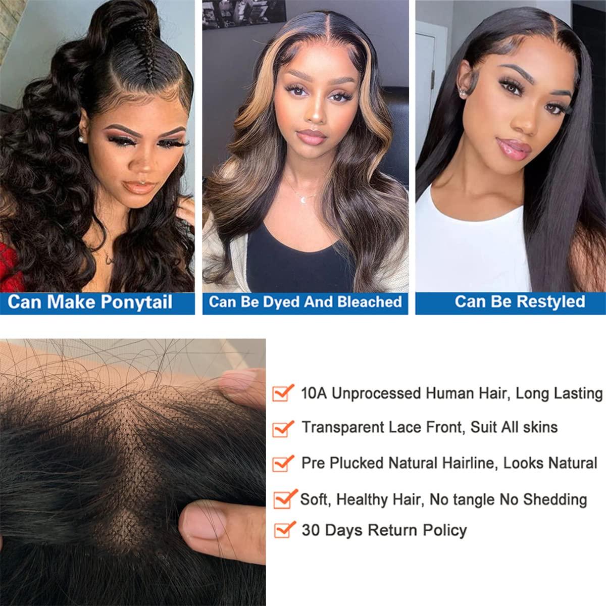 10 Inch Body Wave HD Transparent Lace Frontal Closure - Unprocessed ...