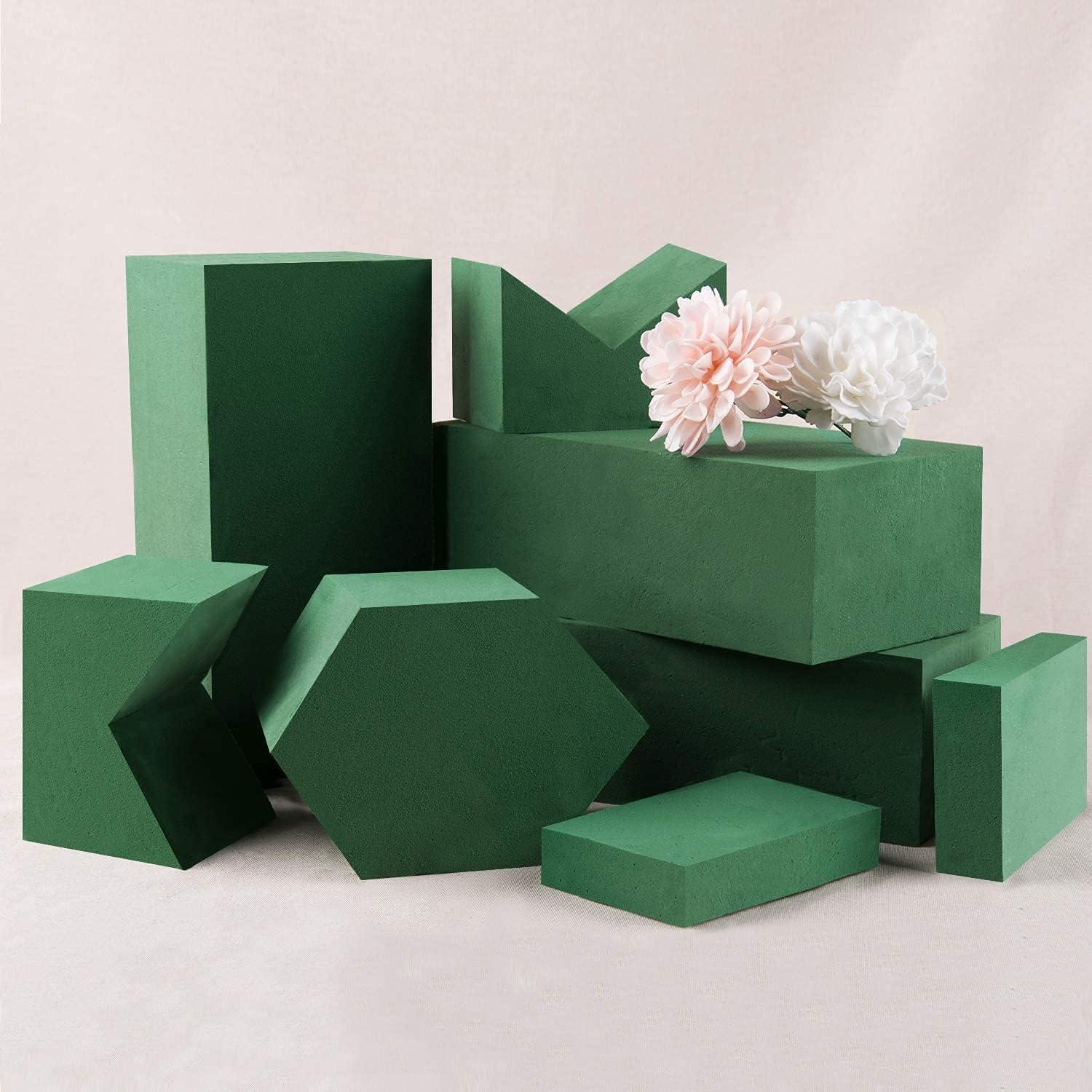 TOPHOUSE 3 Pack Floral Foam Blocks - Wet/Dry Green Florist Styrofoam ...