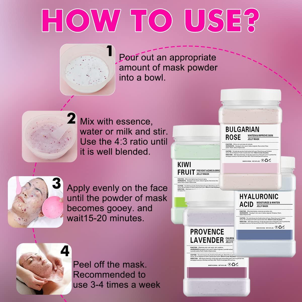 Poztl Jelly Mask Powder for Facial Treatment | Natural Rose Gelee Peel ...