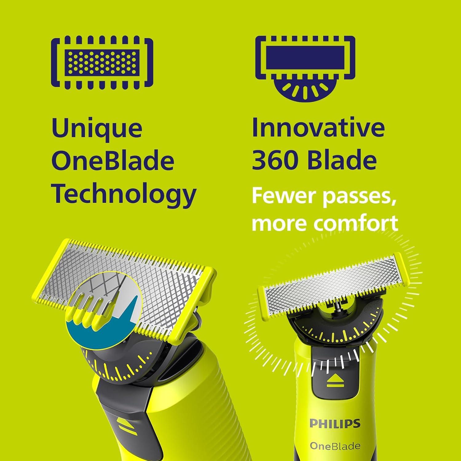 Philips OneBlade 360: Face + Body Electric Trimmer Shaver with 360 ...