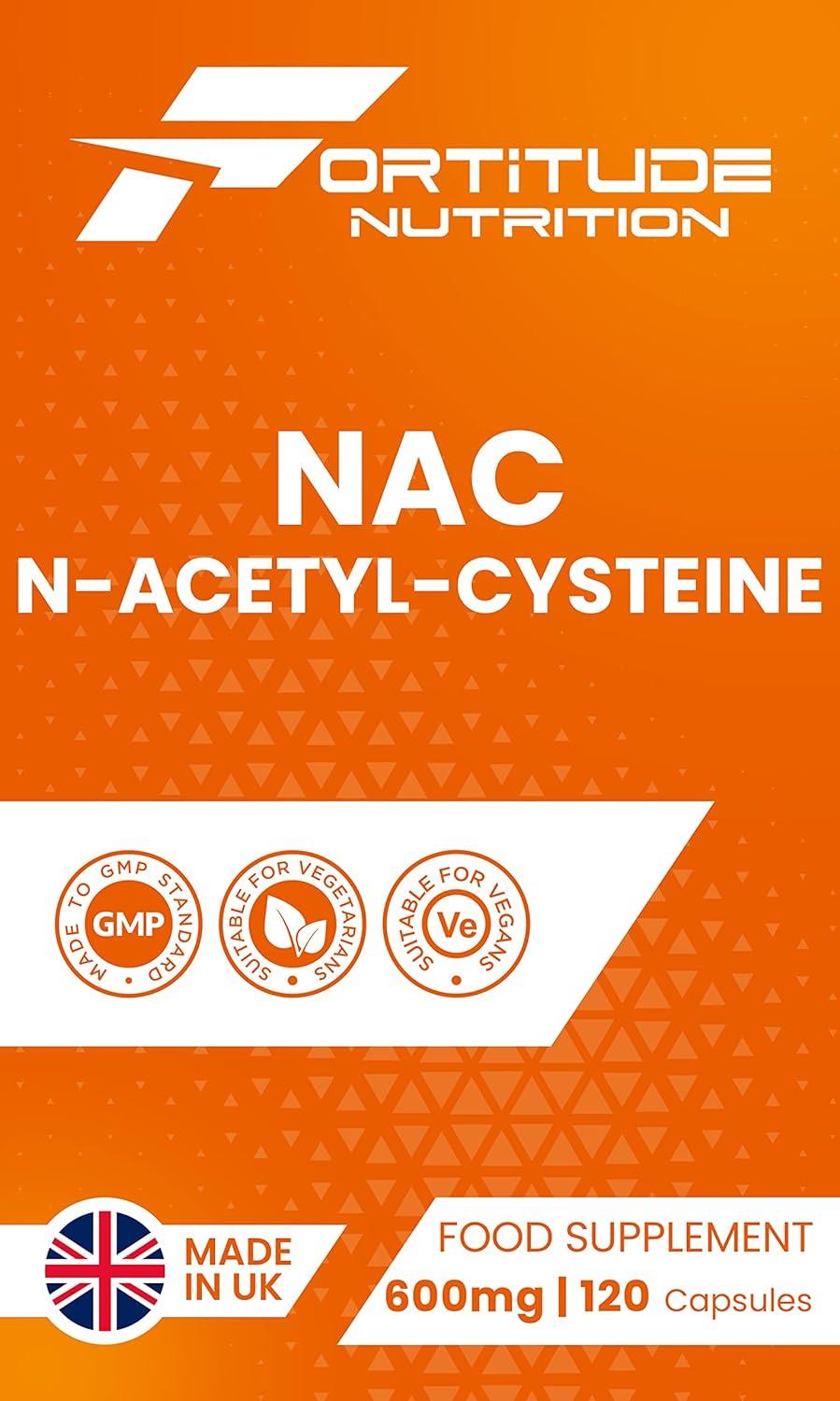 NAC N-Acetyl-Cysteine 600mg Capsules - Glutathione Precursor Supplement | 120 Vegan Capsules ...