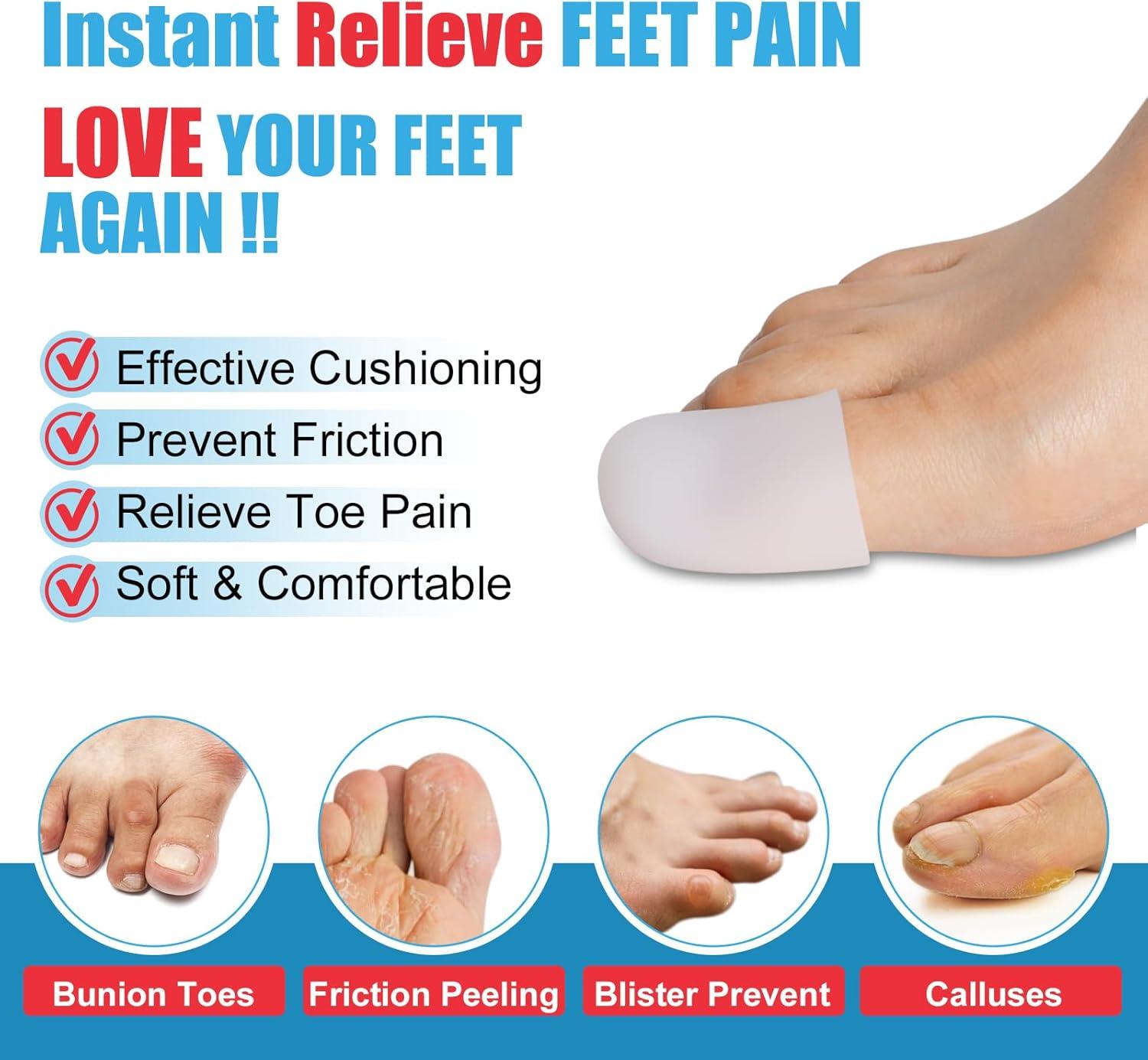 Buy Big Toe Caps & Gel Toe Protectors (10PCS) - Ideal for Ingrown ...