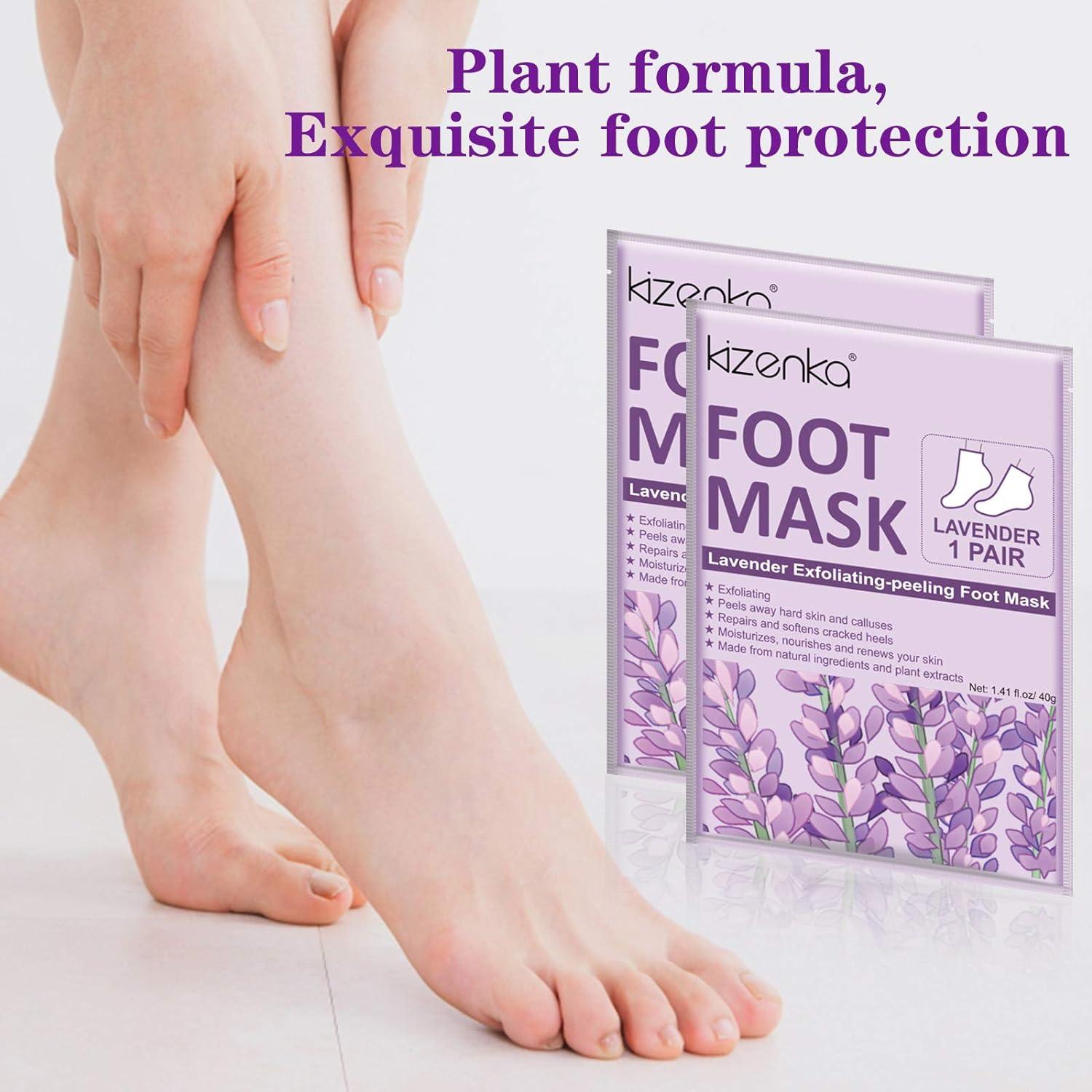 Lavender Foot Peel Mask 3-Pack for Soft & Smooth Feet - Natural ...