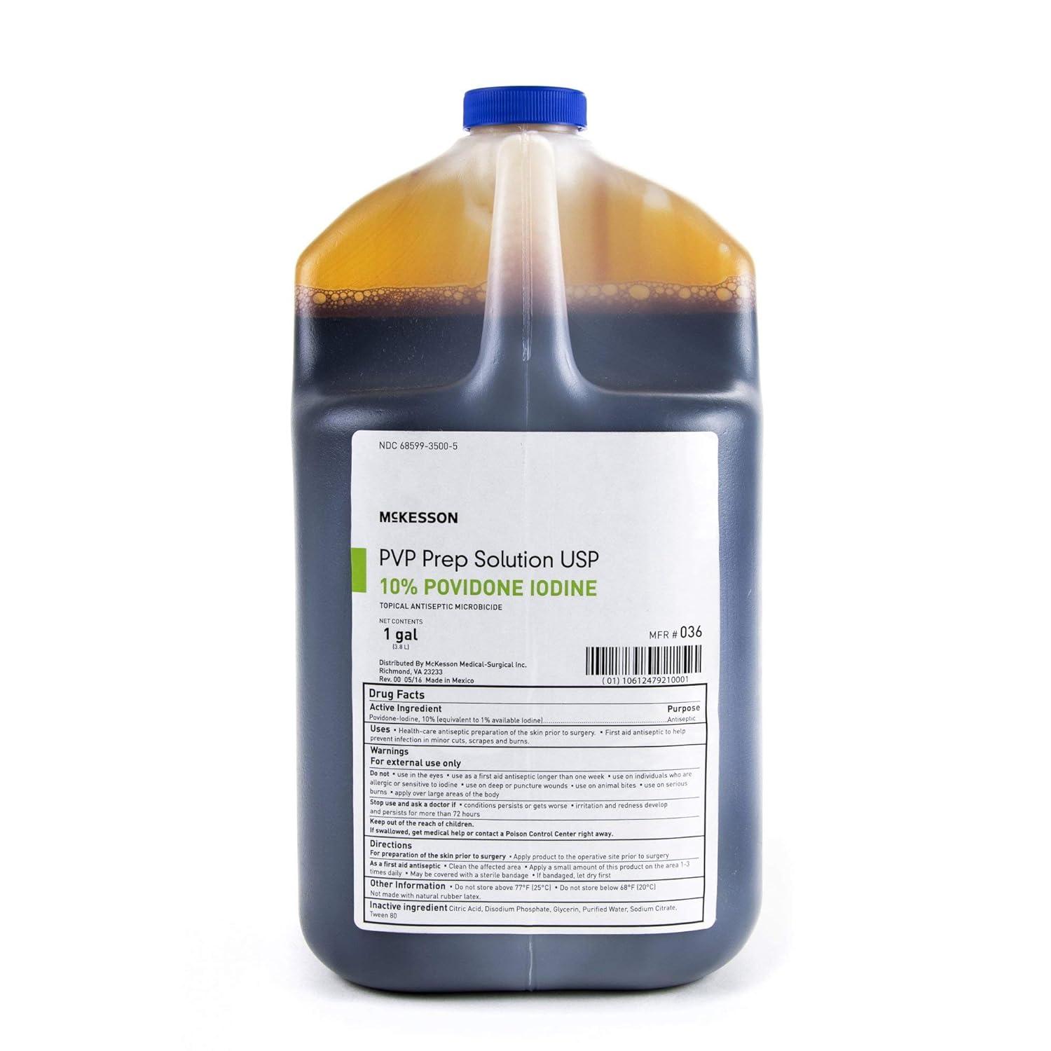 McKesson PVP Prep Solution USP 10% Povidone-Iodine 1 Gallon - 153.72 Fl ...