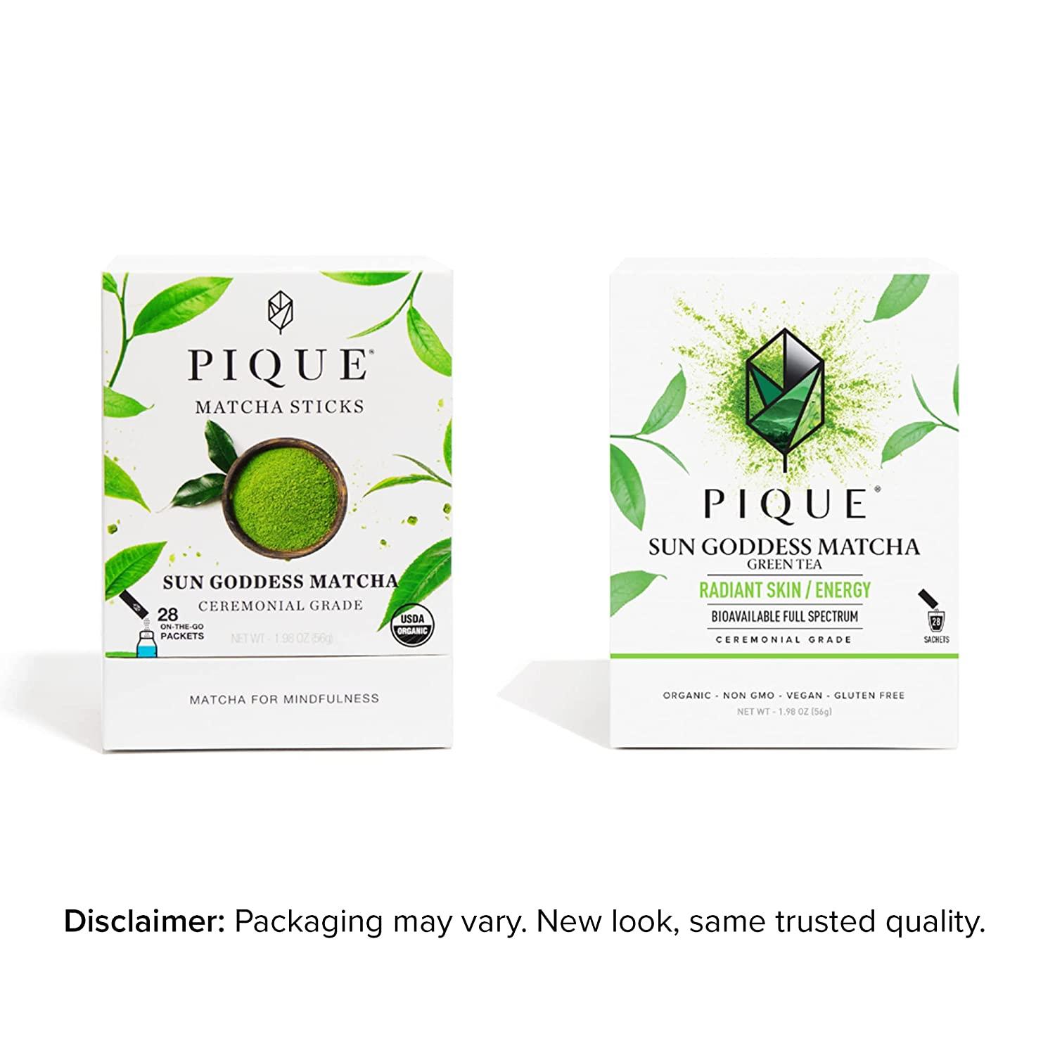 Pique Organic Sun Goddess Matcha Green Tea Powder - Ceremonial Grade ...