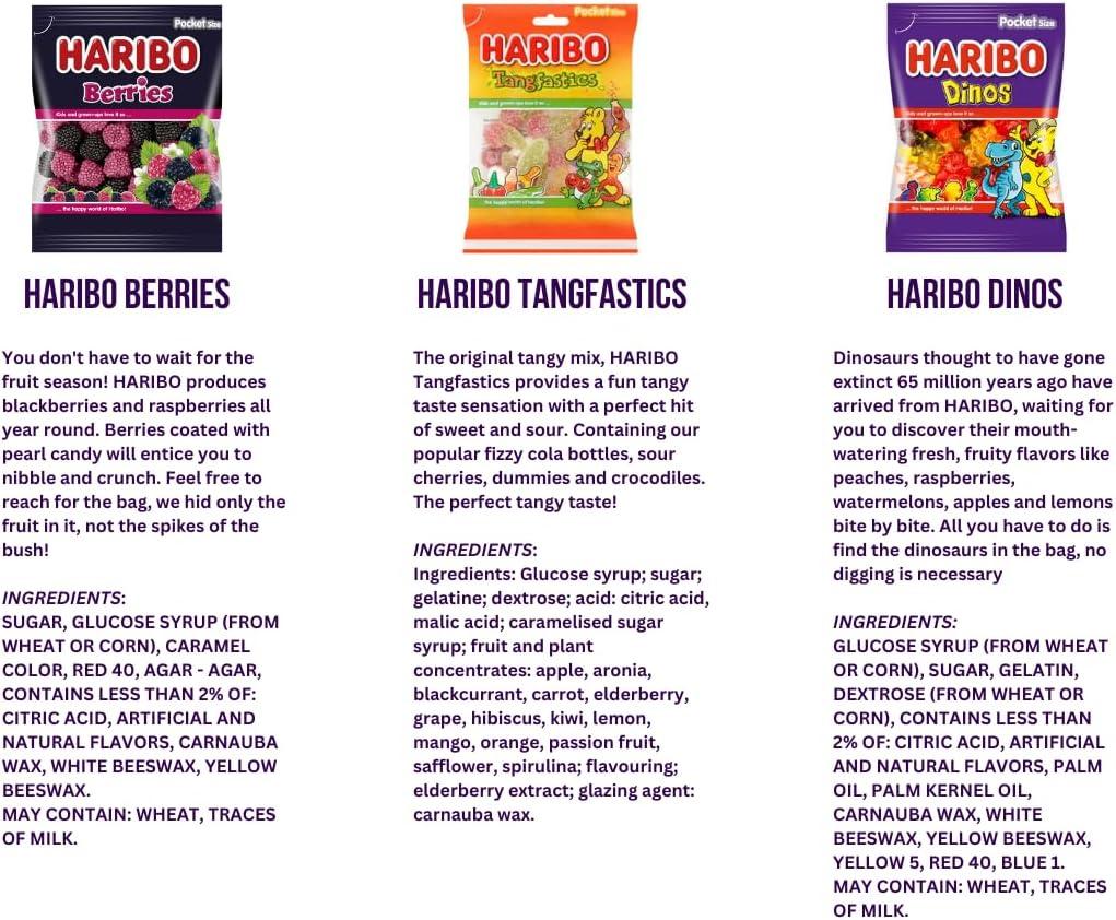 Haribo Sweet Gift Box Hamper Selection of Gummy Candies with Different ...