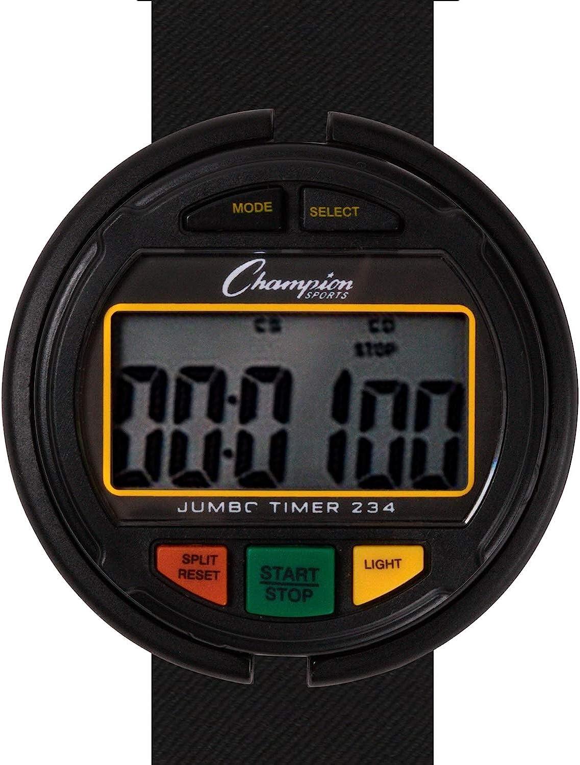 Champion Sports Jumbo Display Watch in Dark Gray - High Visibility ...