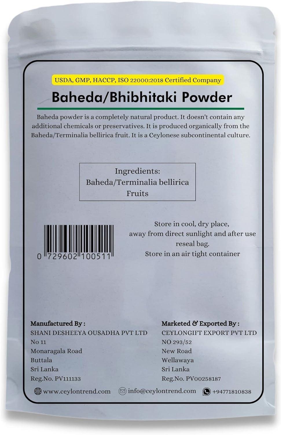 Organic Baheda Powder - 3.5oz | Bibhitaki Fruit Powder - Terminalia ...
