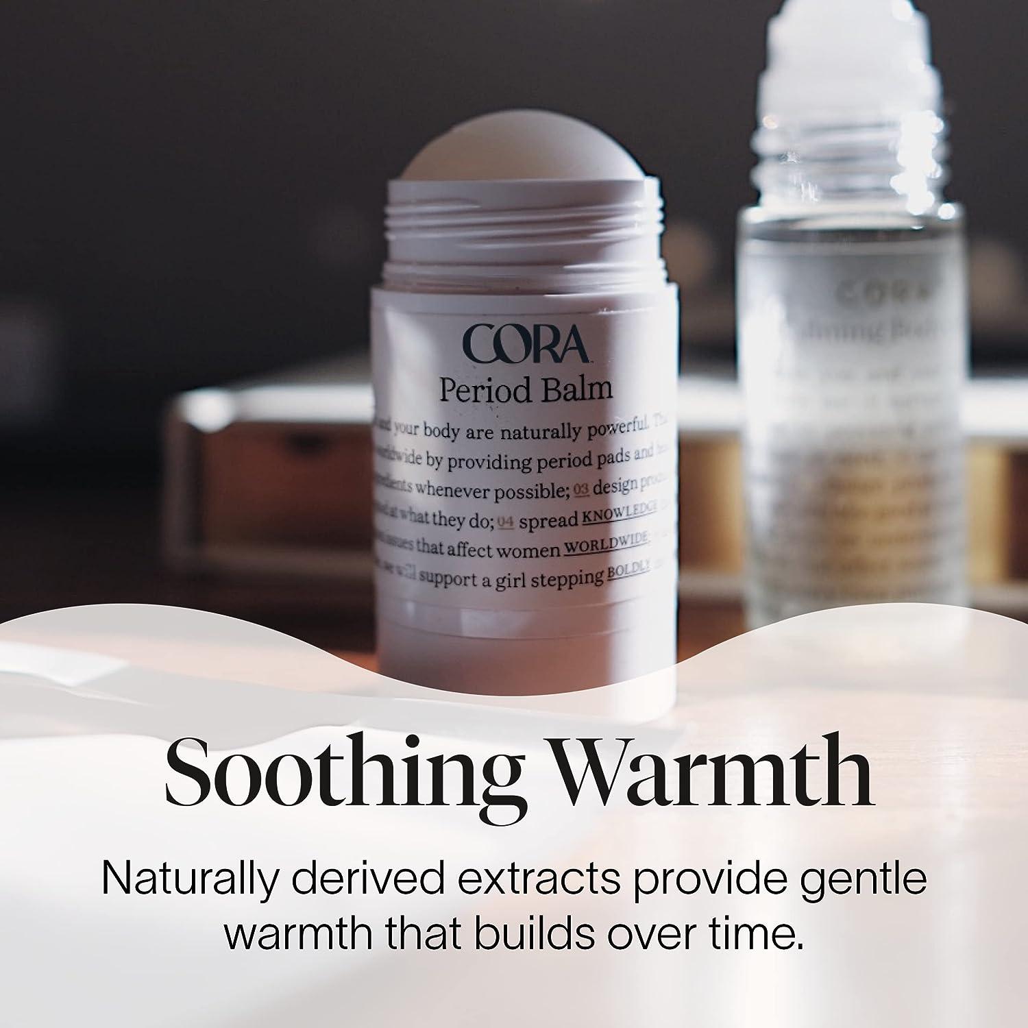Cora Period Menstrual Cramp Relief Kit - Soothing Warmth Balm (1 oz ...