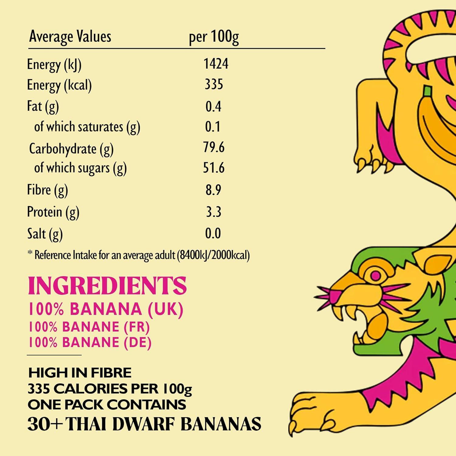 Kooky Gently Dried Banana Sharing Pack | No Added Sugar Dried Tropical ...