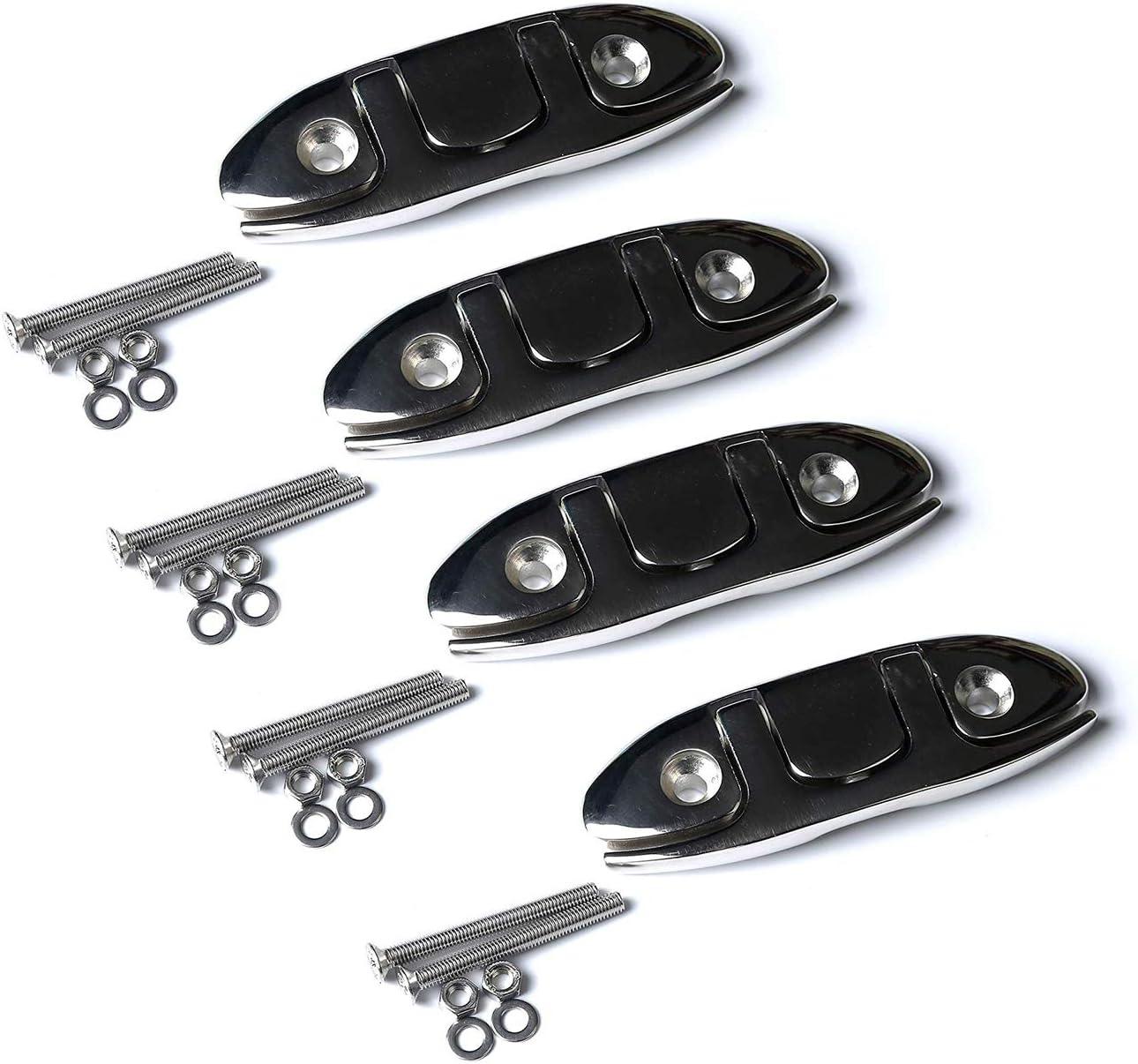 MX 4-1/2 Boat Folding Cleat Marine Dock Cleats Stainless Steel - Pack ...