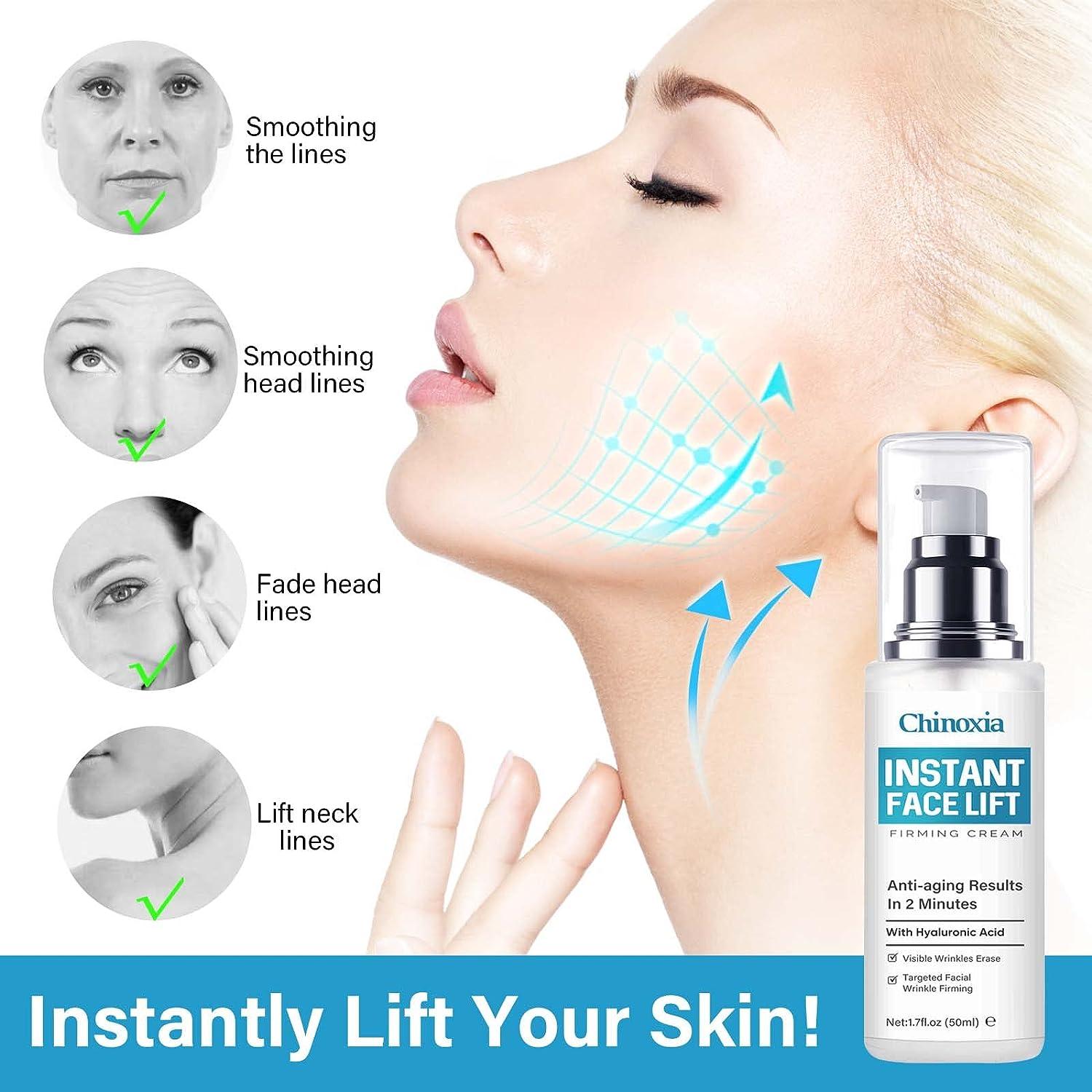 Chinoxia Instant Face Lift Cream - Anti-Aging Skin Tightening Serum ...