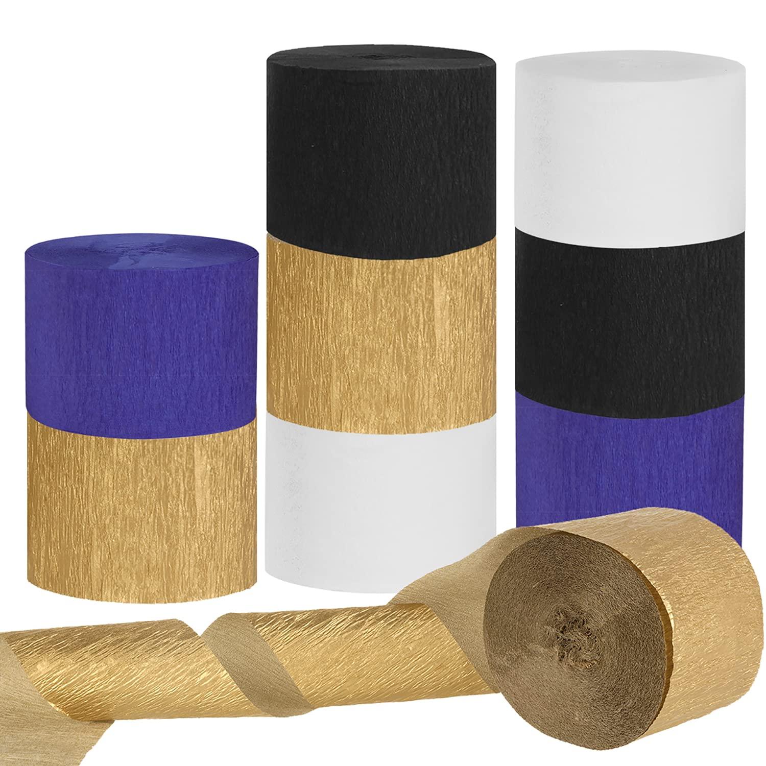 8 Rolls Crepe Paper Streamer Rolls Hanging Party Decorations Include ...