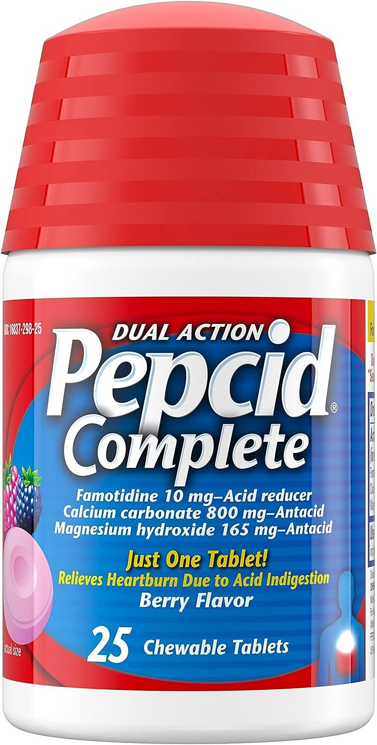 Pepcid Complete Chewables | Acid Reducer + Antacid Chews for Heartburn ...