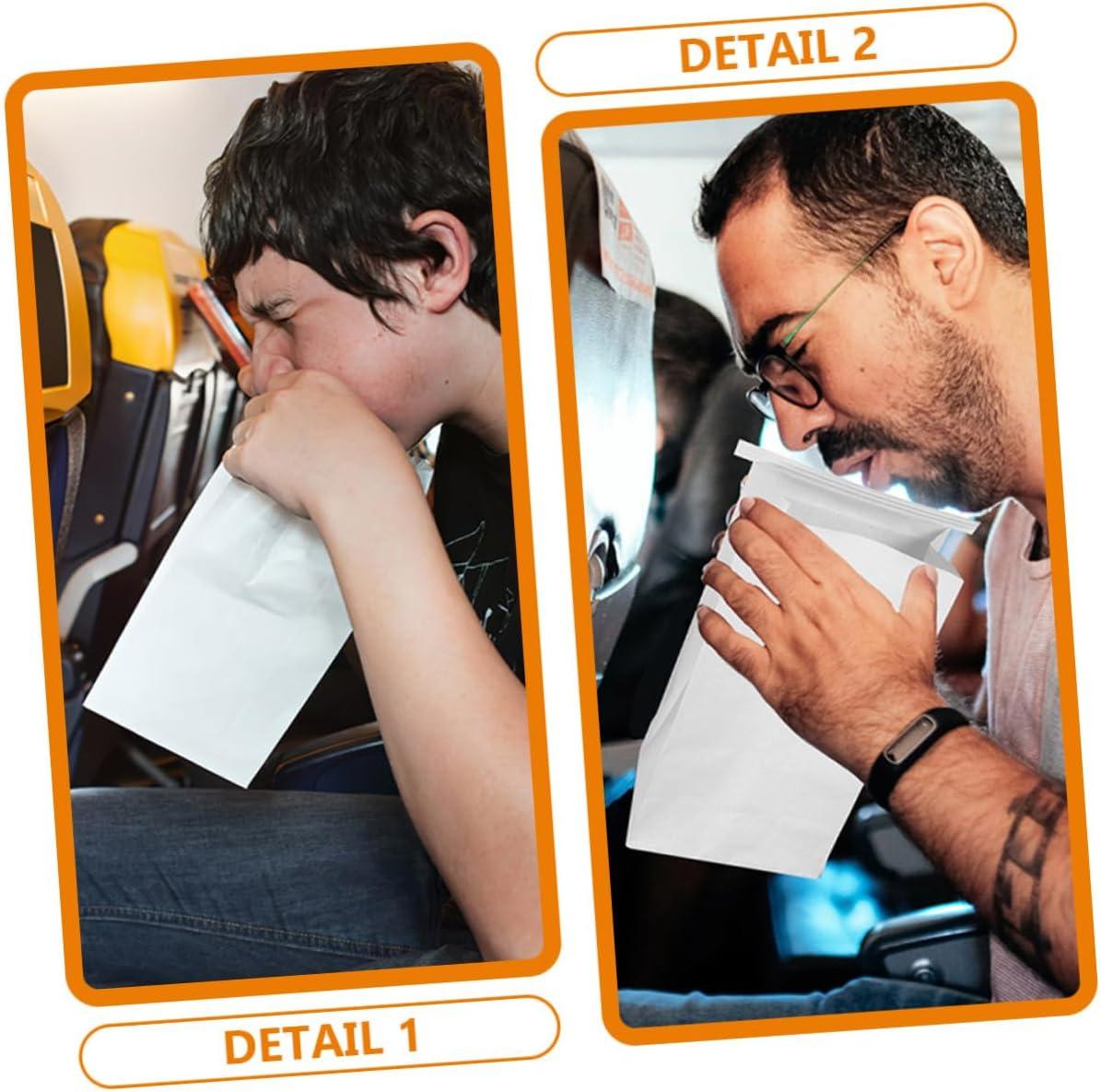 Healvian 50pcs Kraft Coated Paper Vomiting Bags - Disposable Outdoor ...