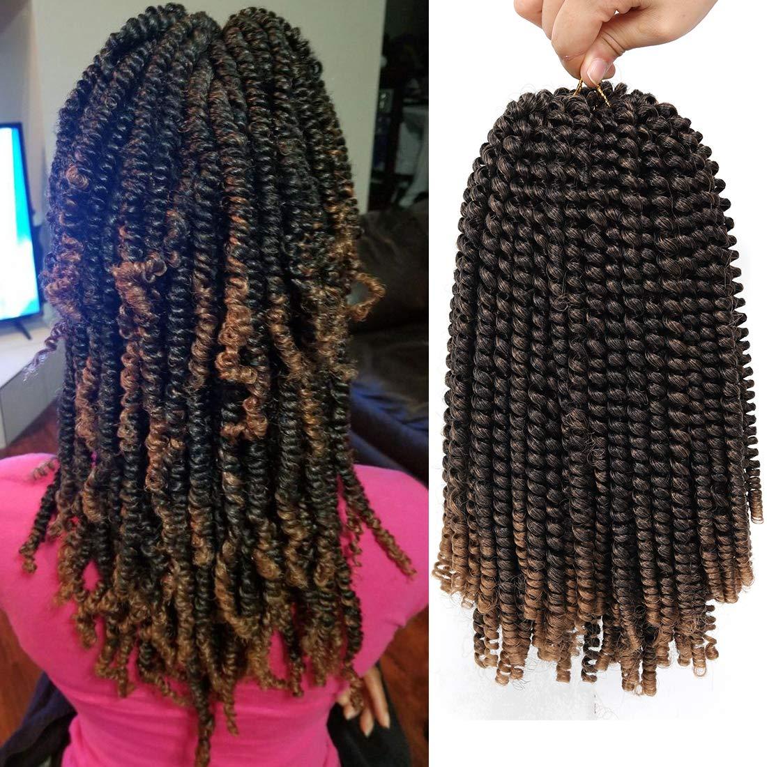 12 Spring Twist Crochet Braids - Butterfly Locs & Ombre Synthetic Hair ...