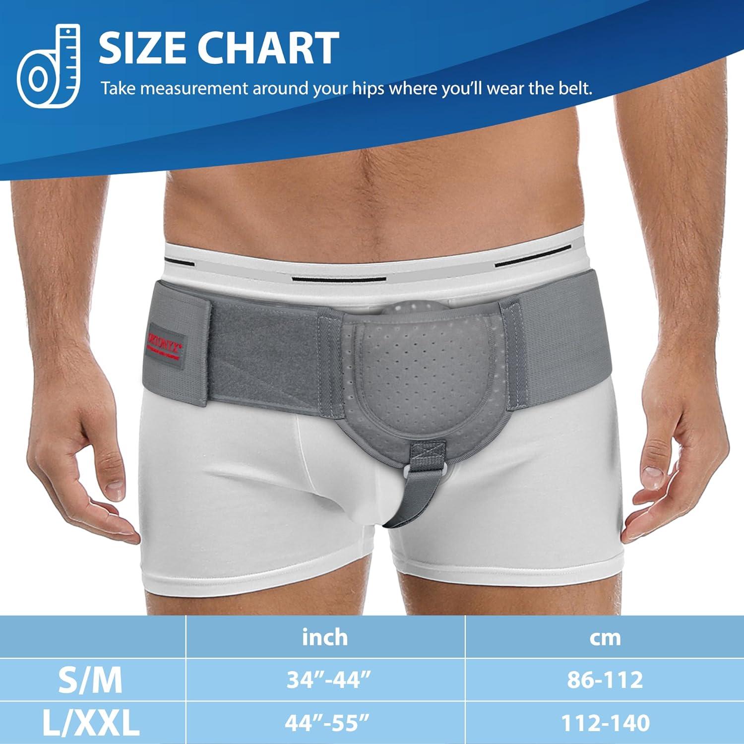 Ortonyx Inguinal Groin Hernia Belt for Men and Women - Removable ...
