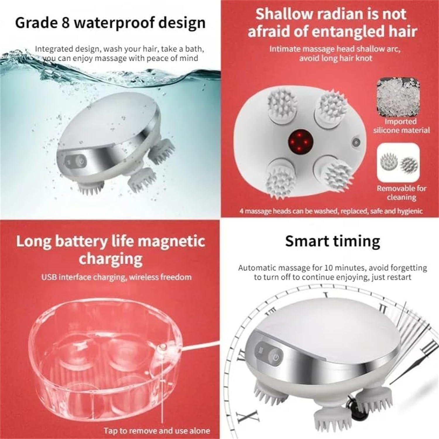 Scalphero Intelligent Scalp Massager with Red Light - Boost Hair Growth ...