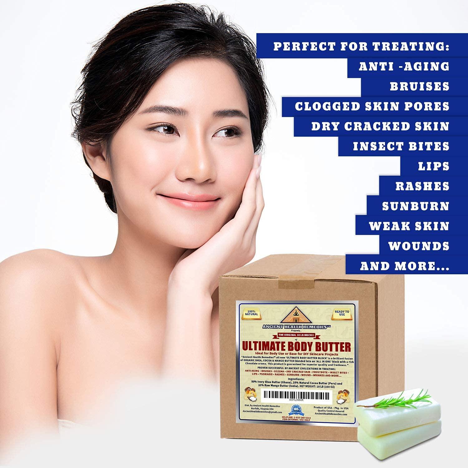 Organic Shea Cocoa Mango Butter - 10 lb. Pack - Raw Unrefined Skincare ...