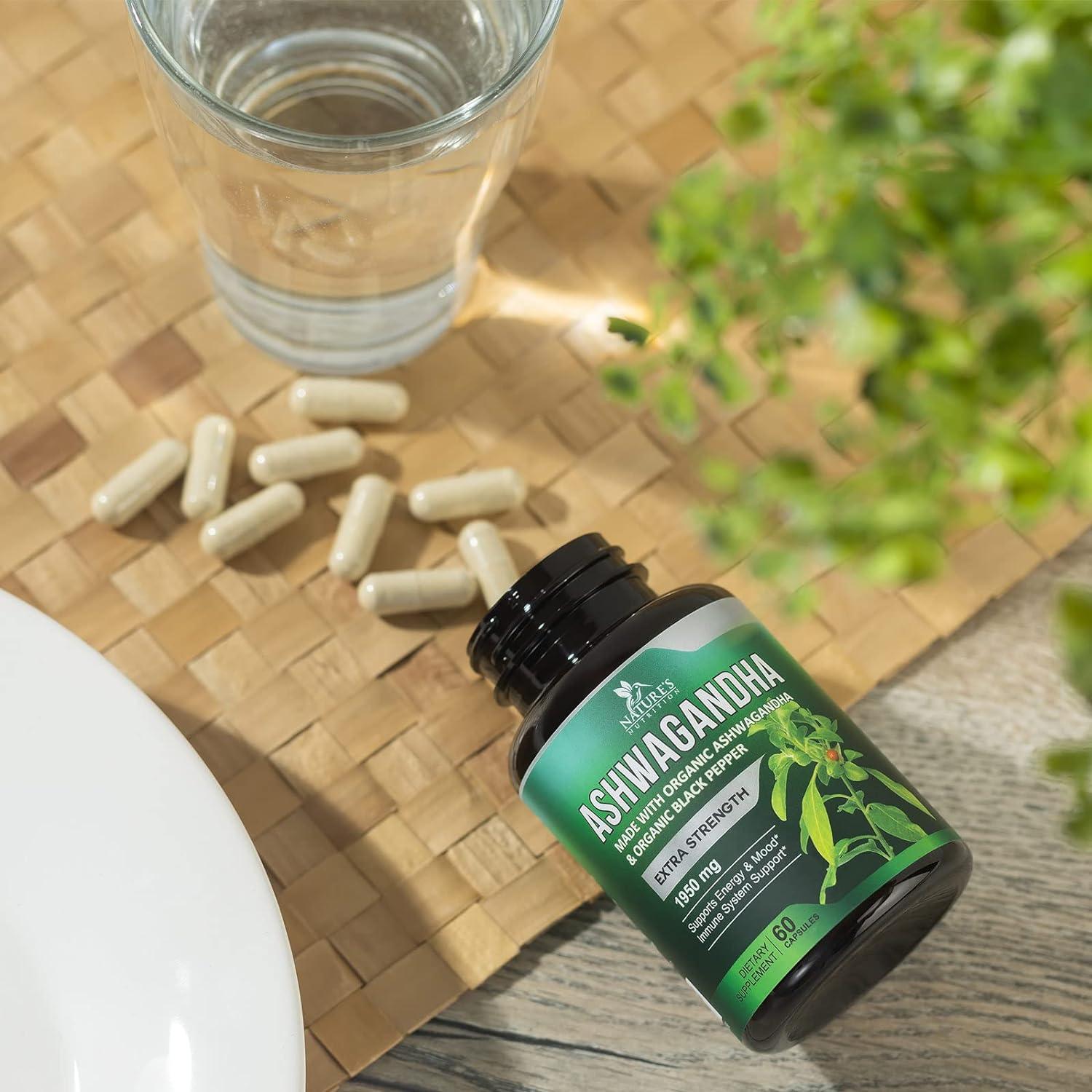 Organic Ashwagandha Capsules - Pure Organic Ashwagandha Powder & Root ...