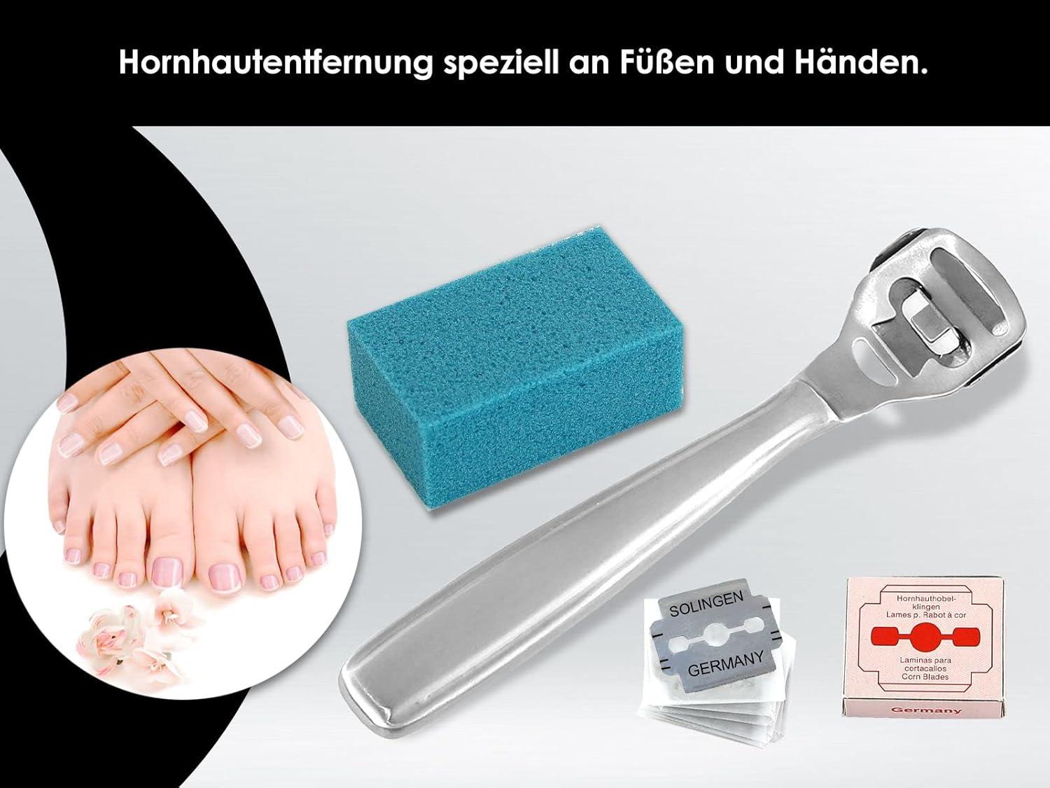 Premium Foot Care Set - 10 Solingen Safety Planer Blades Callus Planer ...
