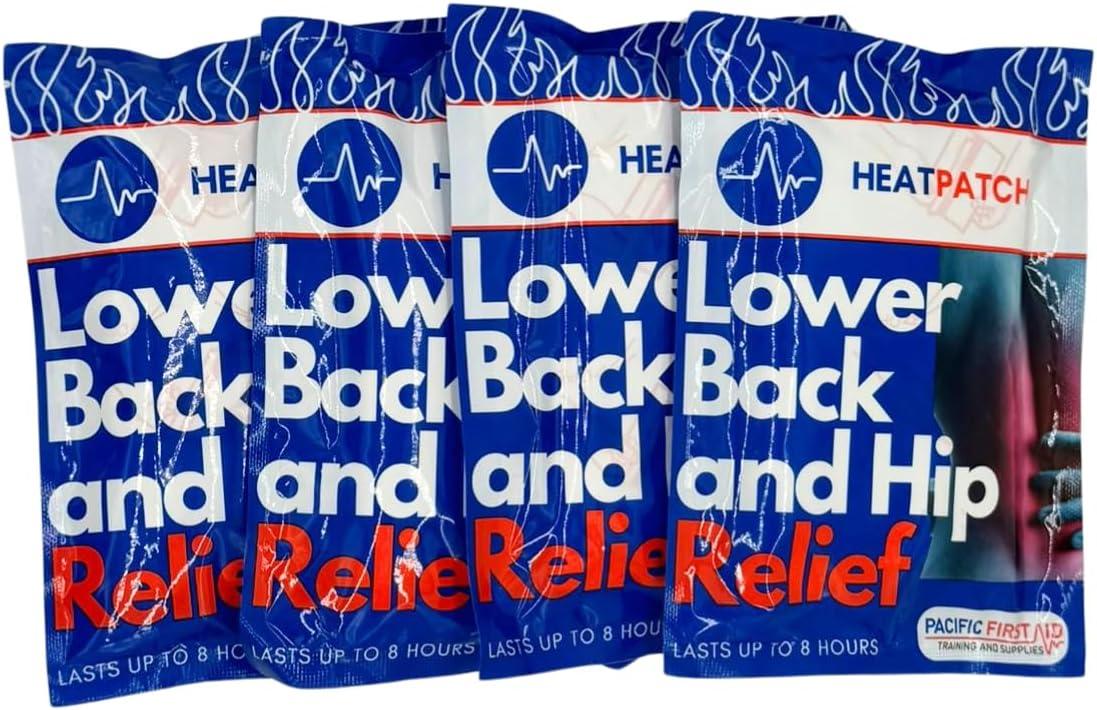 PFA Back Heat Patch - 4 Pack for Back Pain Relief Hot Compress Pack for ...