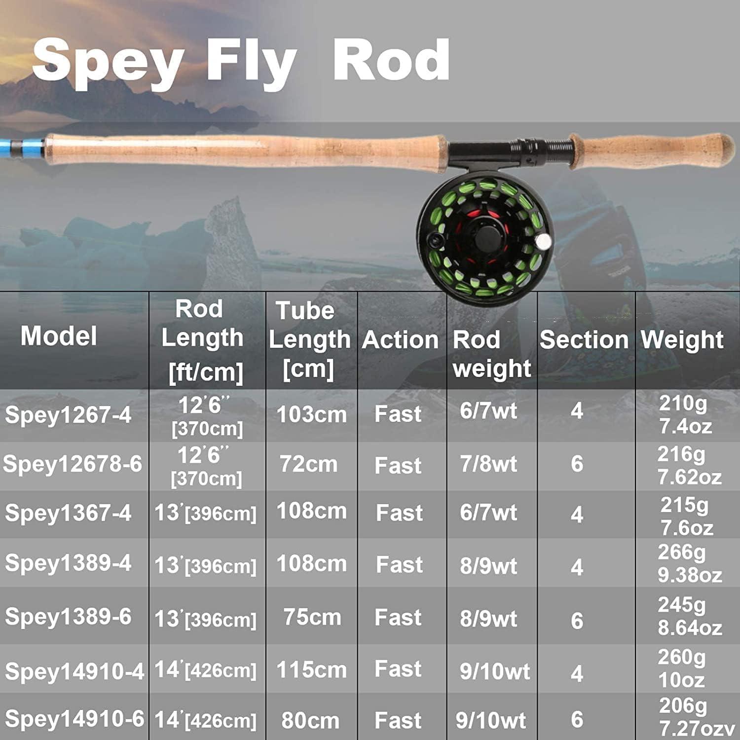 Maximcatch Spey Two-Handed Fly Rod 4/5/6/9ft | 10ft Carbon Fiber ...