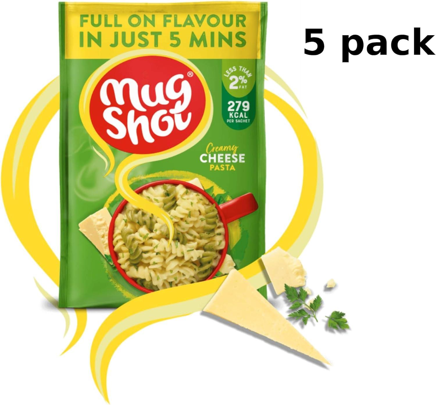 Mug Shot Instant Pasta Ready Meal - Quick Cheesy Pasta Perfect for ...
