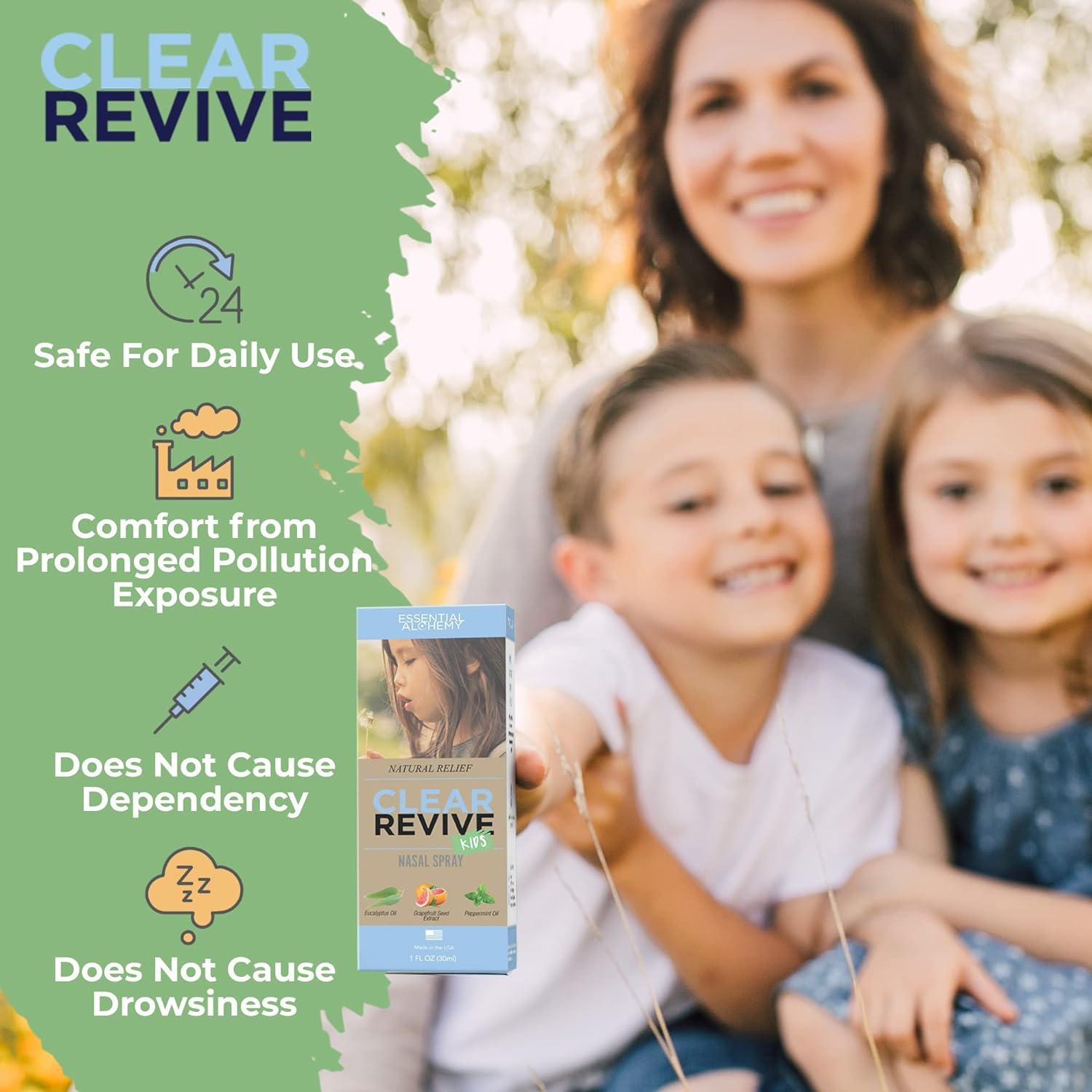 Clear Revive Kids Nasal Spray - Fast Relief for Allergy, Sinus ...