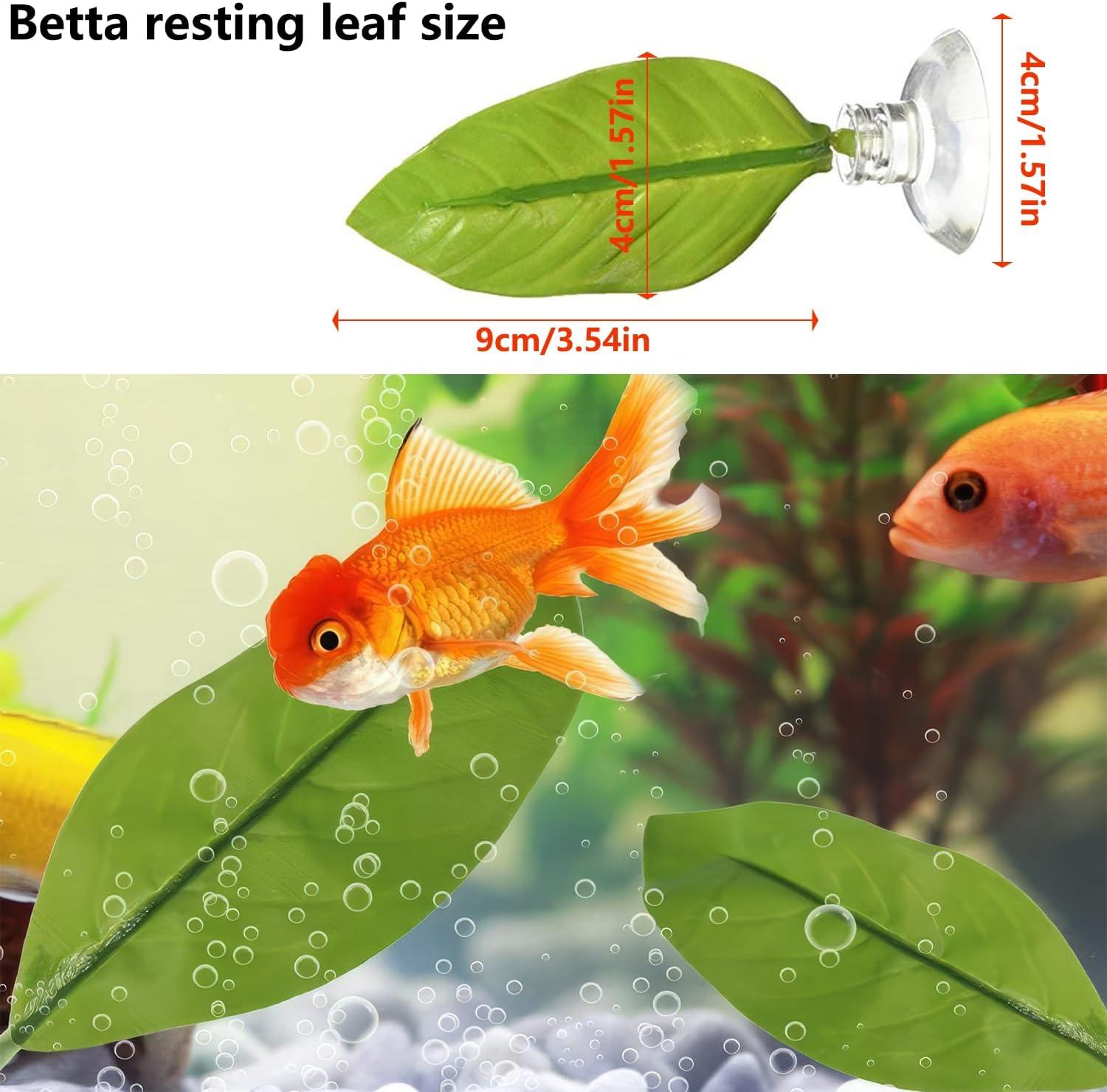 2 Pieces Betta Bed Leaf Hammock for Betta Fish Floating Betta Bed Leaf ...