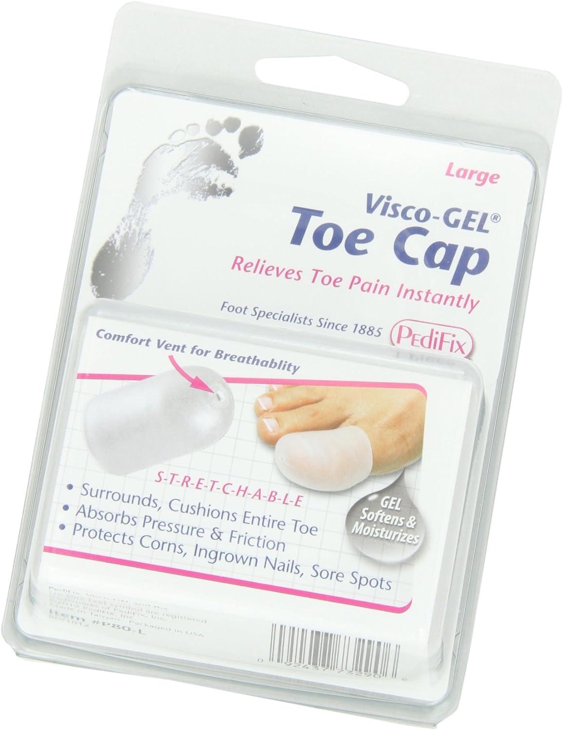 PediFix Visco-Gel Large Toe Cap - Pack of 2 | Toe Protector for Corns ...